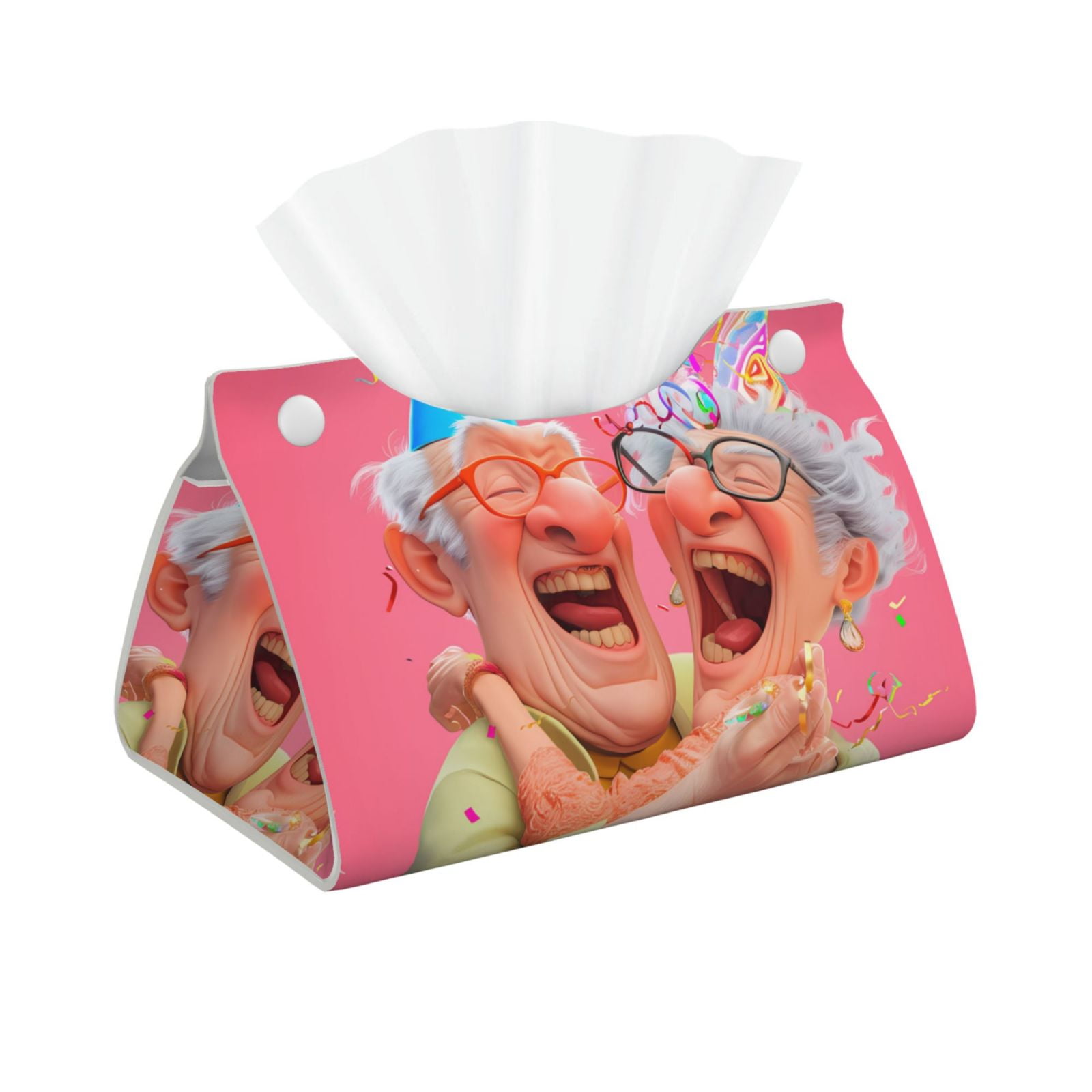 Tissue Box Cover, Happy Birthday No.101 Leather Rectangular Tissue ...