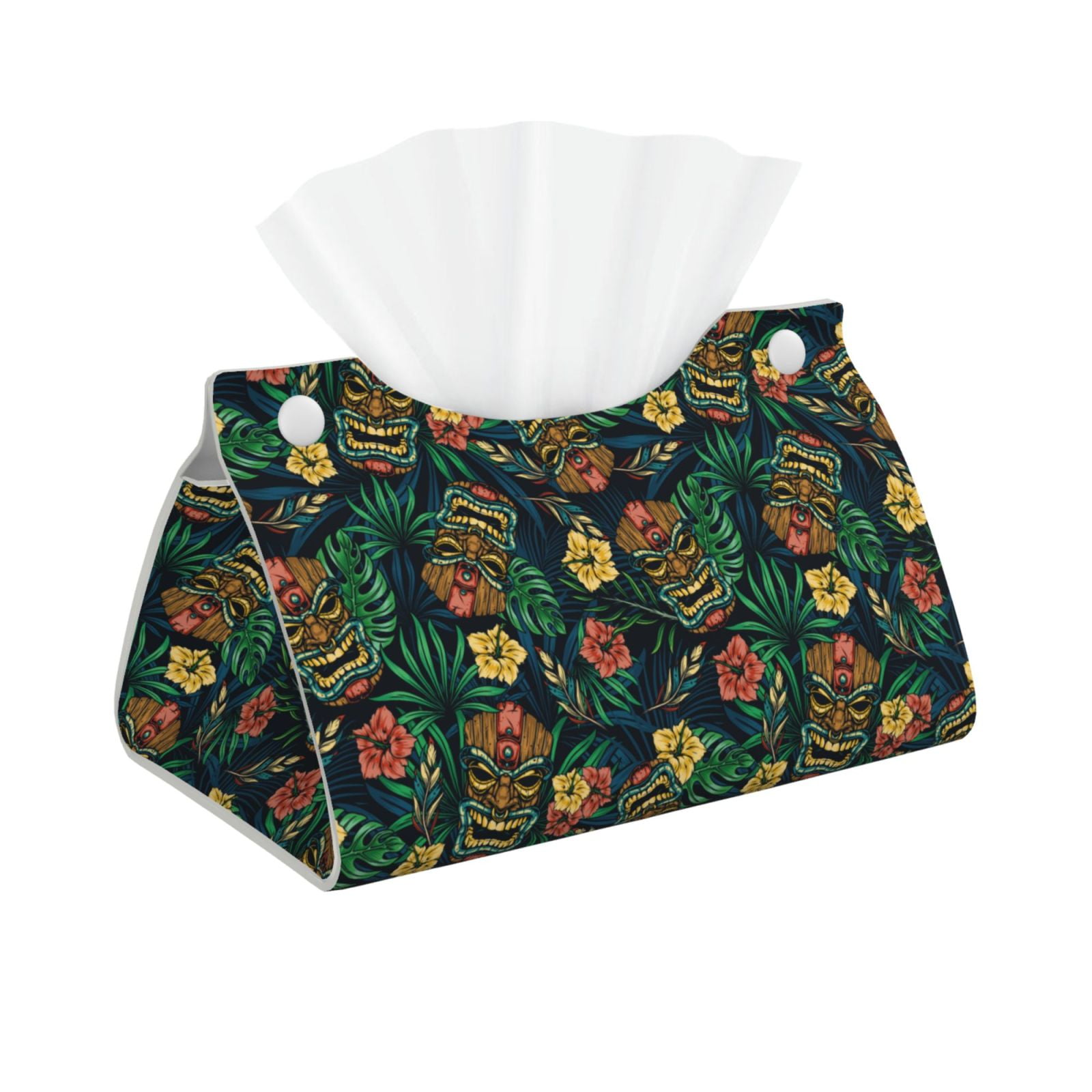 Tissue Box Cover Hawaiian Tribal Mask Tissues Boxes Holder Organizer ...