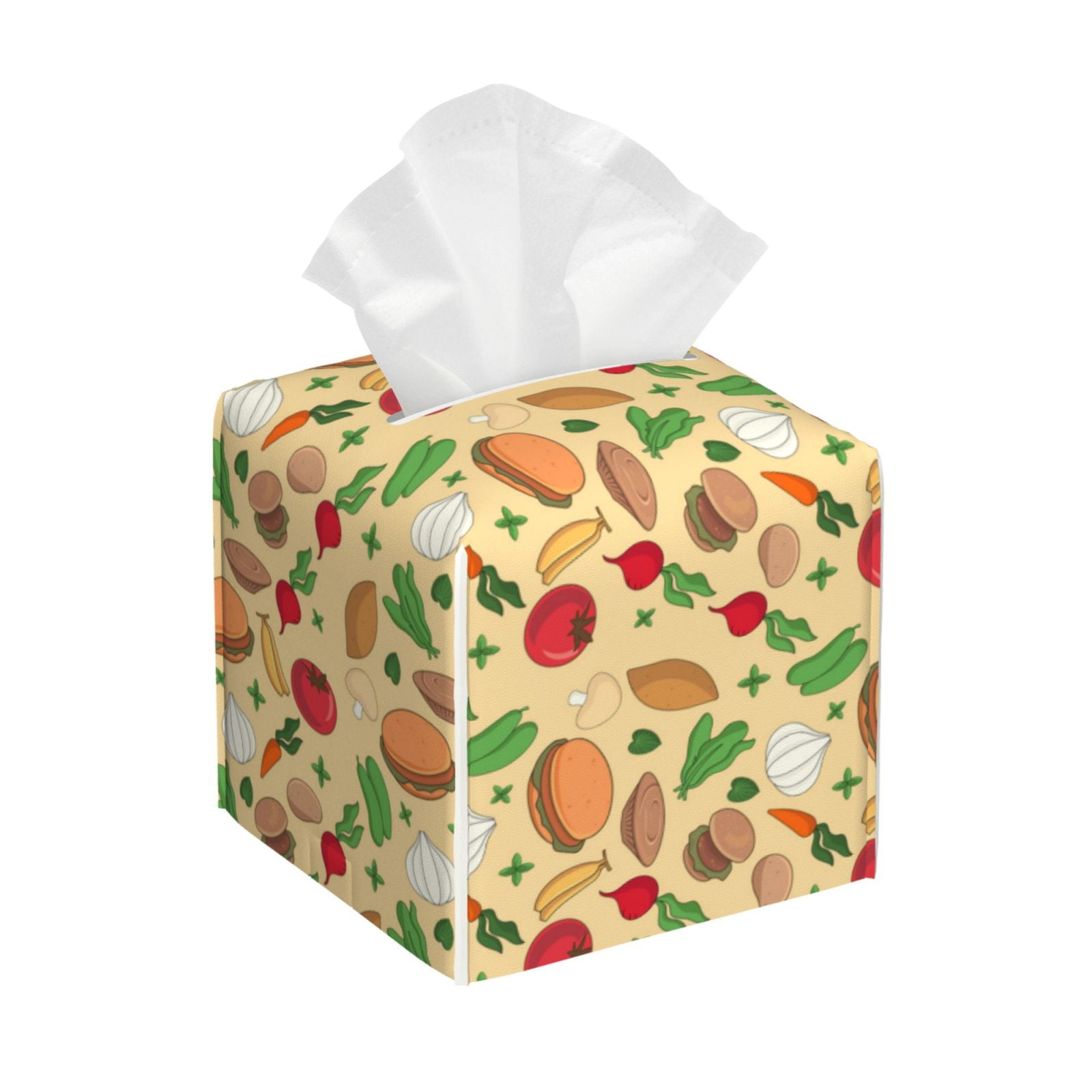 Tissue Box Cover - Herb Of Hamburger Modern Square Leather Tissue Box ...