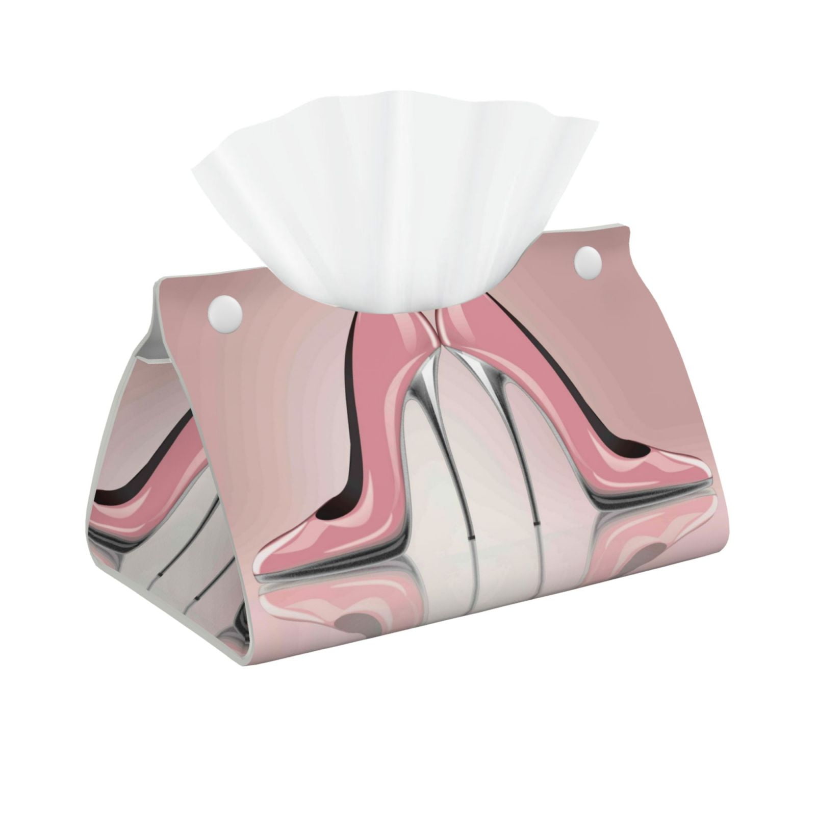 Tissue Box Cover, High Heel Shoes Butterfly Rectangular Leather Tissue ...