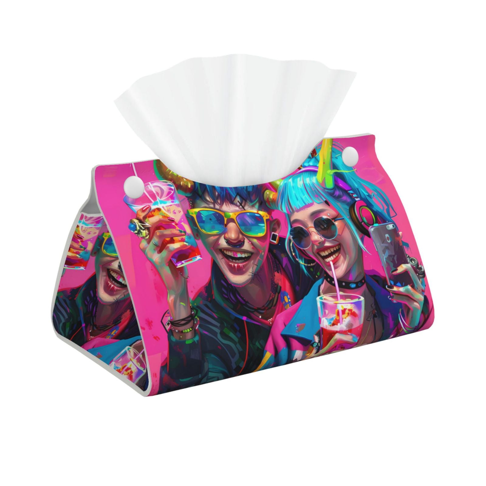 Tissue Box Cover, Hip Hop People No.112 Rectangular Leather Tissue ...