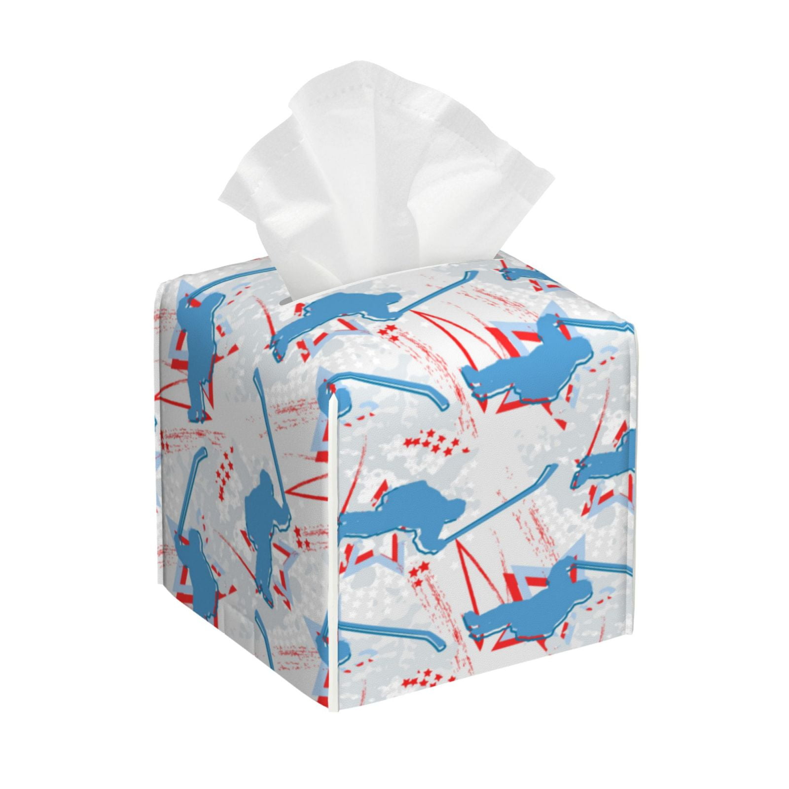 Tissue Box Cover Hockey player blue cool Tissues Boxes Holder Organizer ...
