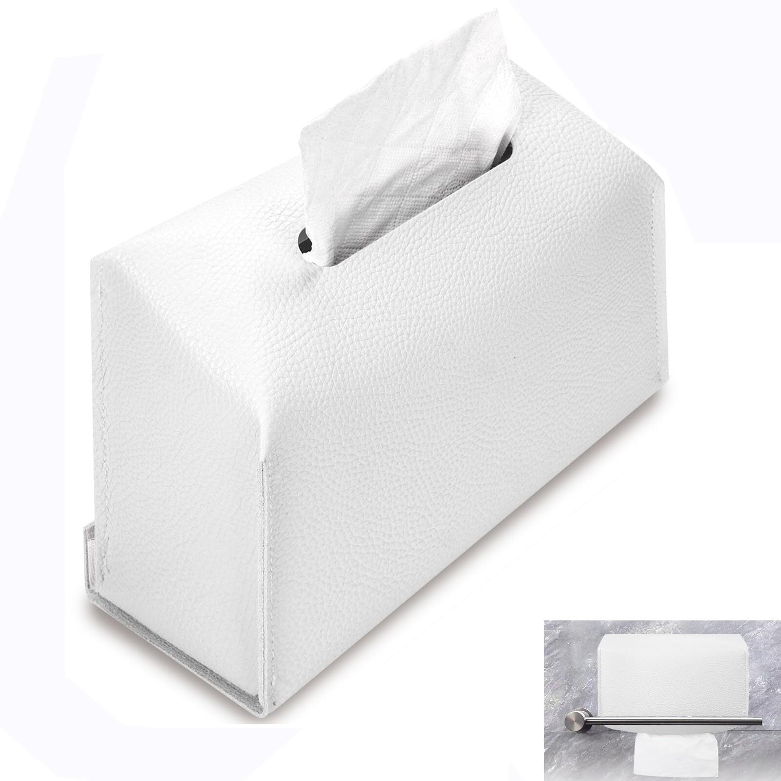 Tissue Box Cover Holder Compatible with Kleenex Disposable Paper Hand ...