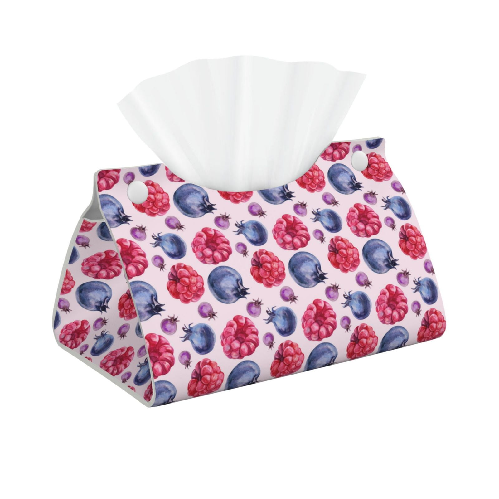 Tissue Box Cover Holder Square - Blueberries Berry Pattern Modern Pu ...