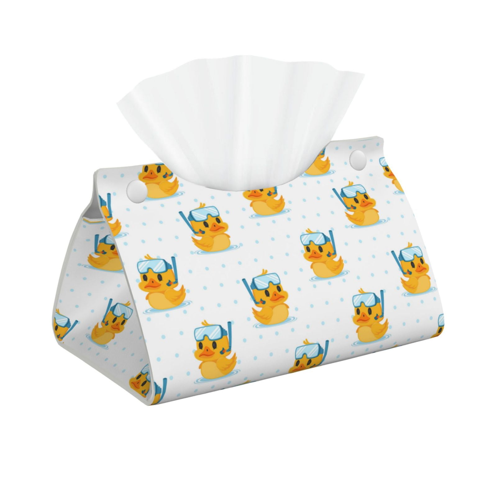 Tissue Box Cover Holder Square - Cartoon Cute Duck Diving Goggles ...
