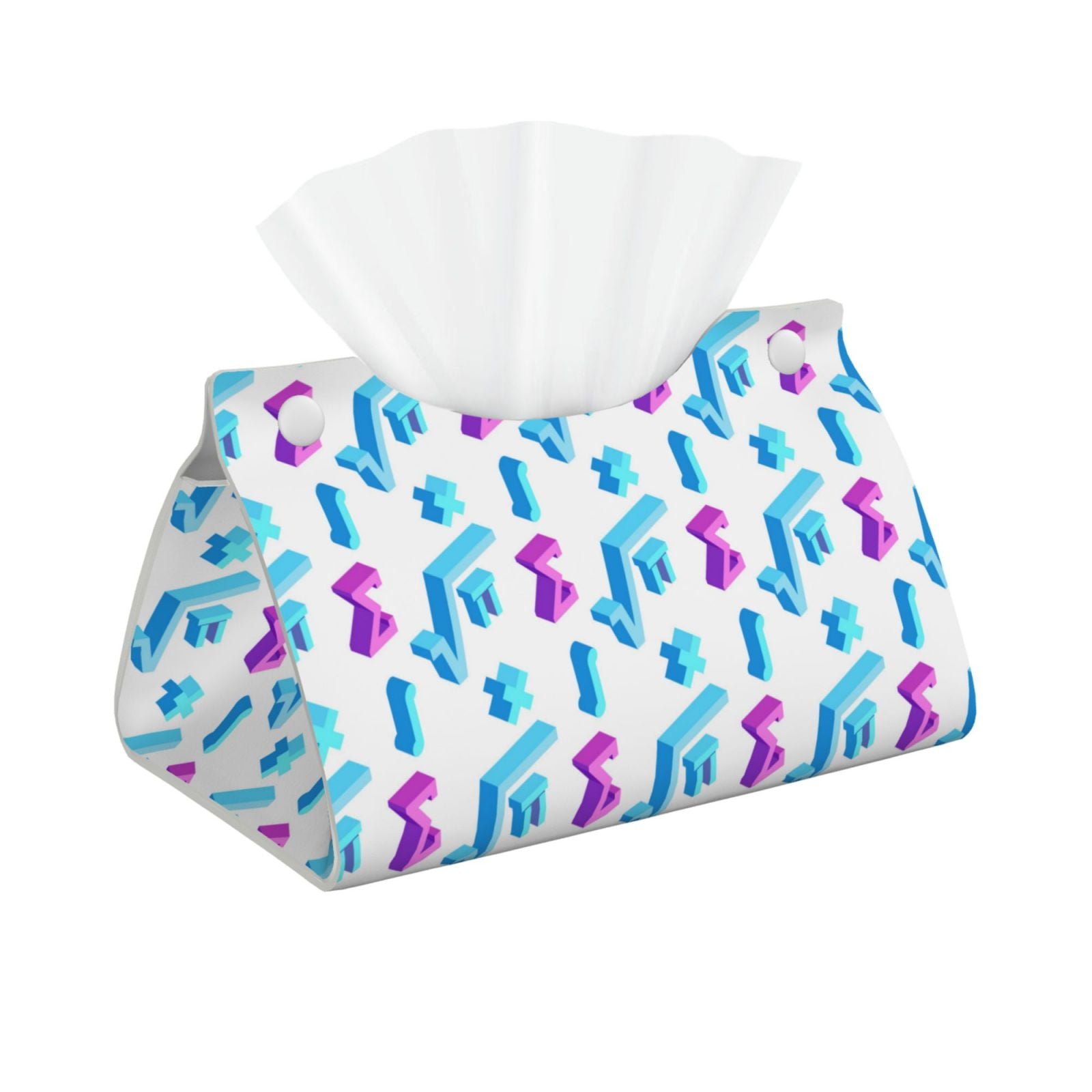 Tissue Box Cover Holder Square - Funny Math Symbol Print Modern Pu ...