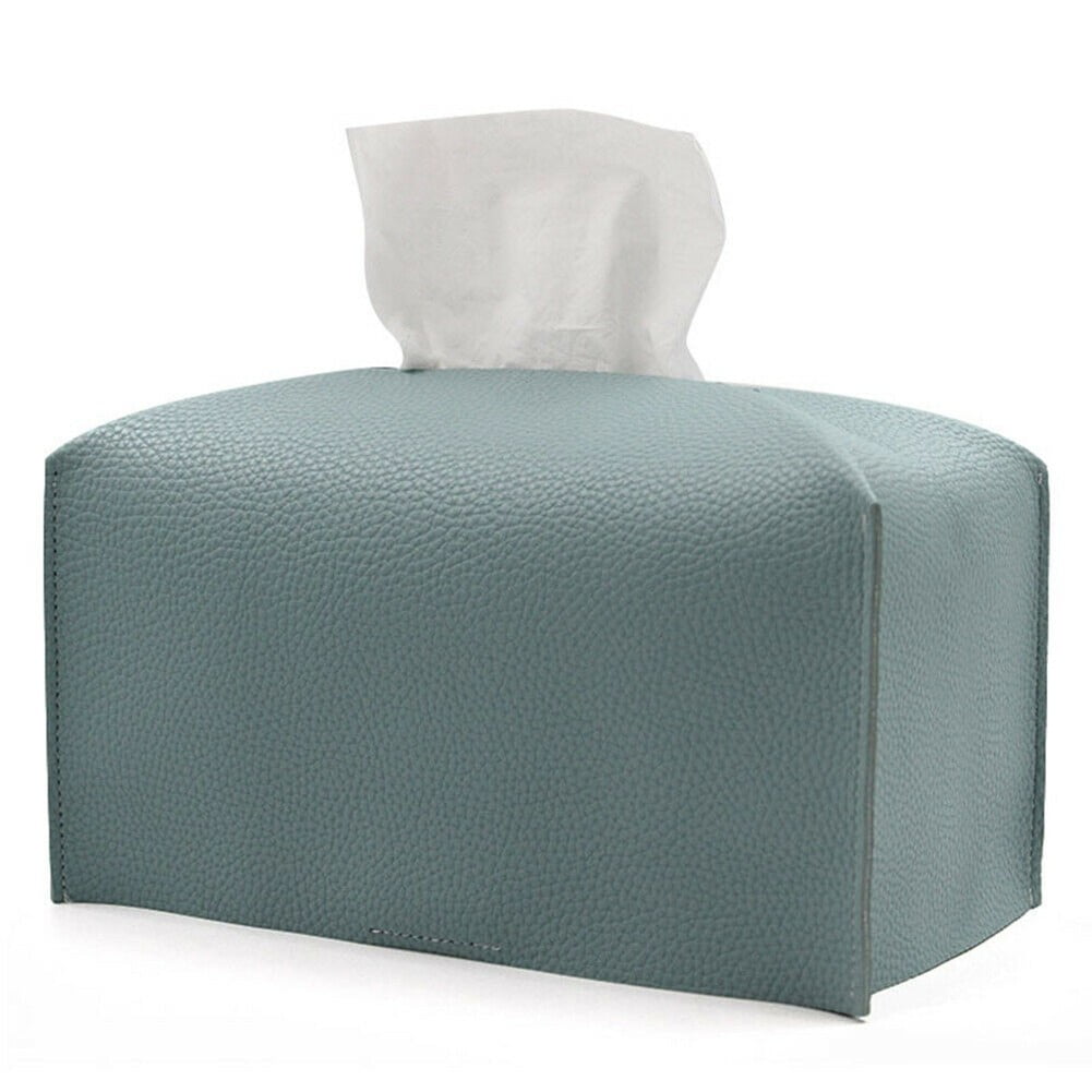 Tissue Box Cover Holder, Square Modern Decoration PU Leather Facial ...