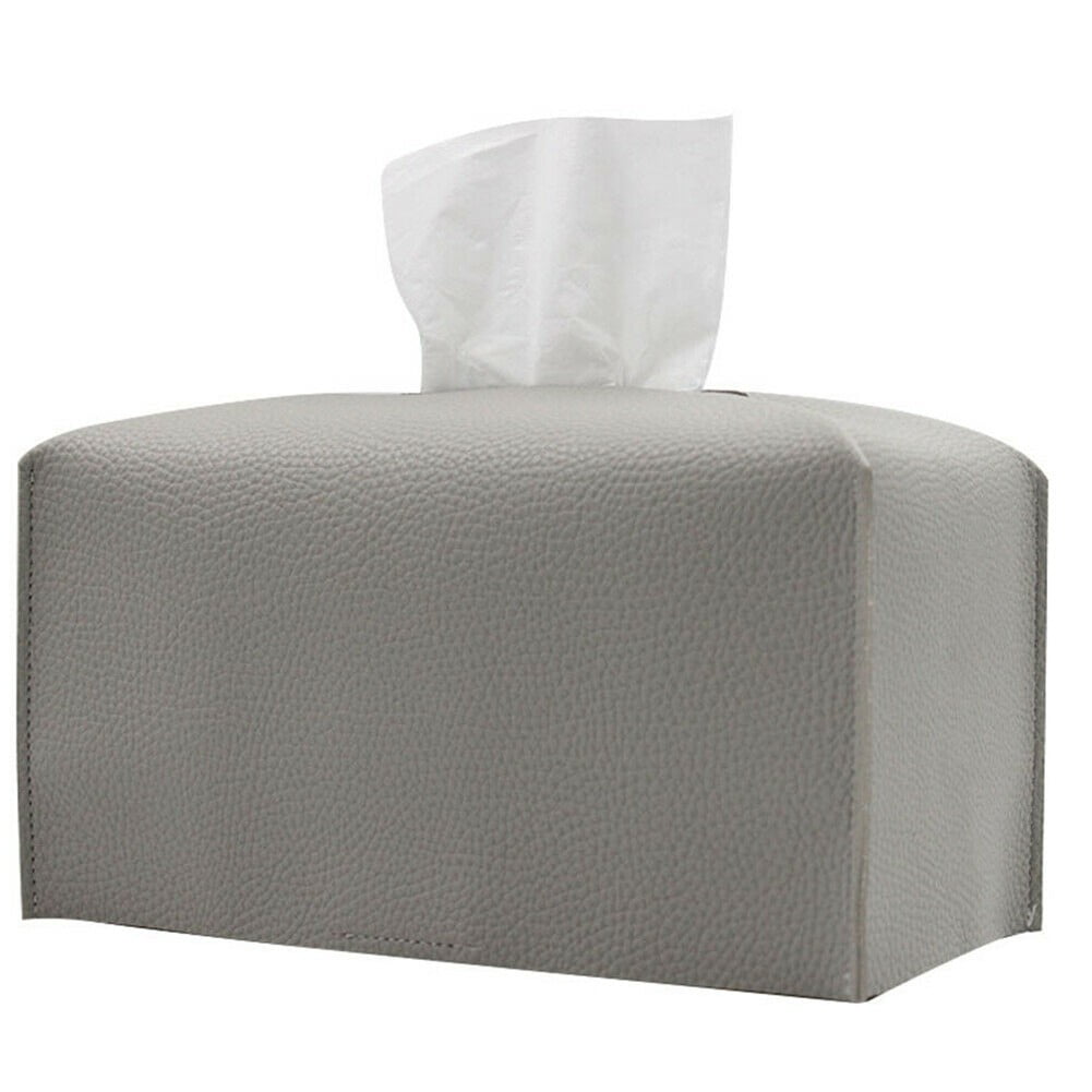 Tissue Box Cover Holder, Square Modern Decoration PU Leather Facial ...