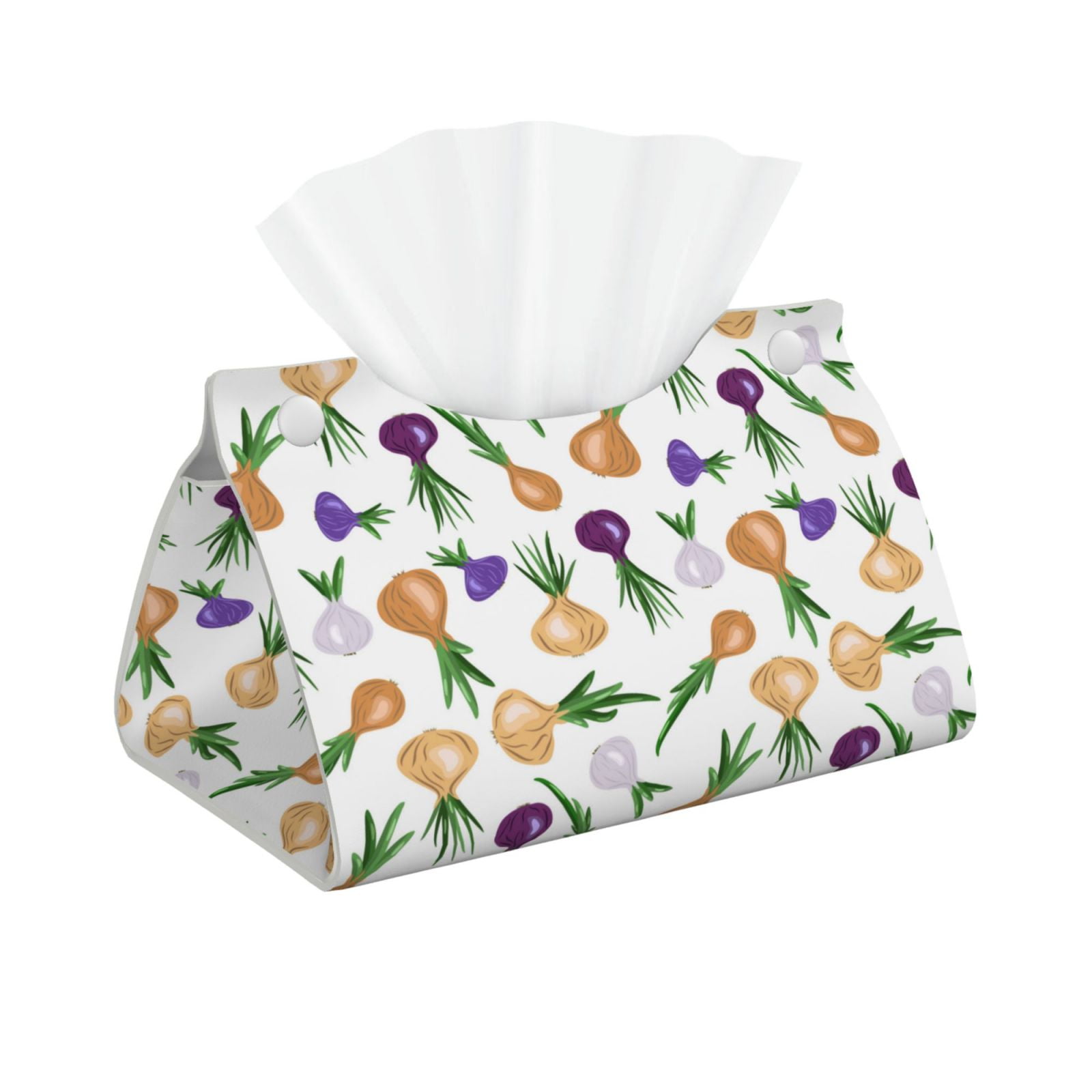 Tissue Box Cover Holder Square - Onion Colorful Modern Pu Leather ...