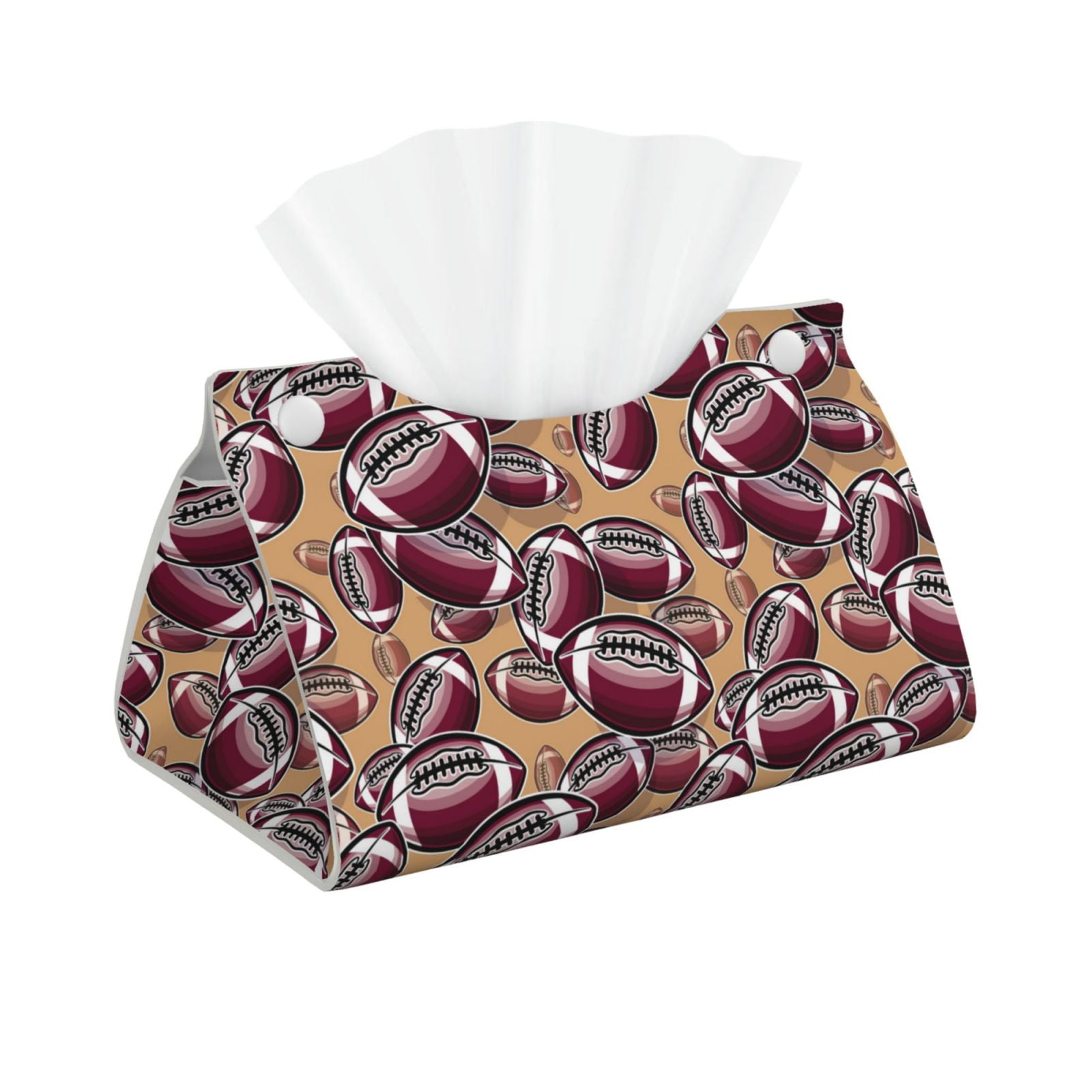 Tissue Box Cover Holder - purple American football rugby cute Modern PU ...