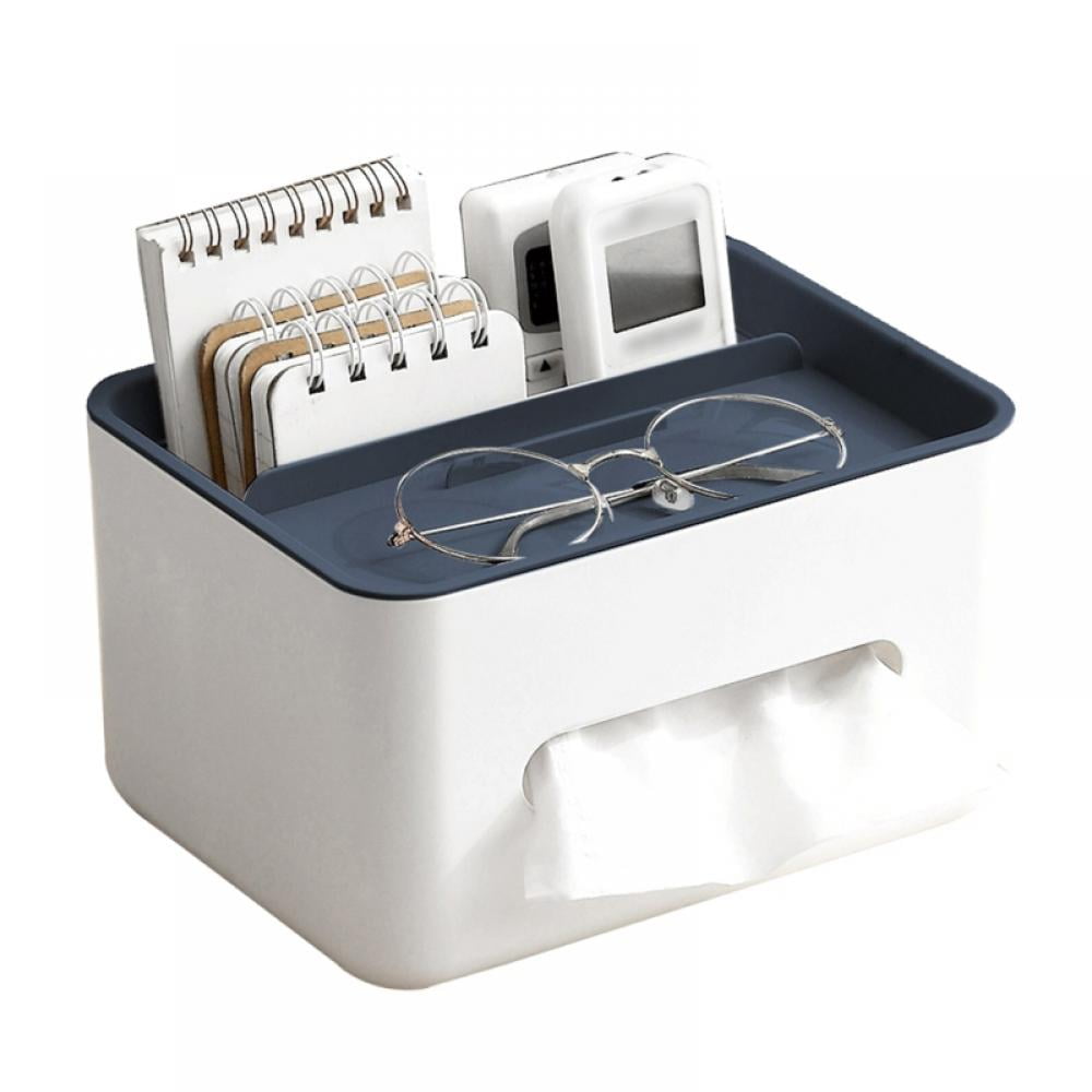 Tissue Box Cover Holder with Storage, Napkin Tissue Box, Multi-Function ...