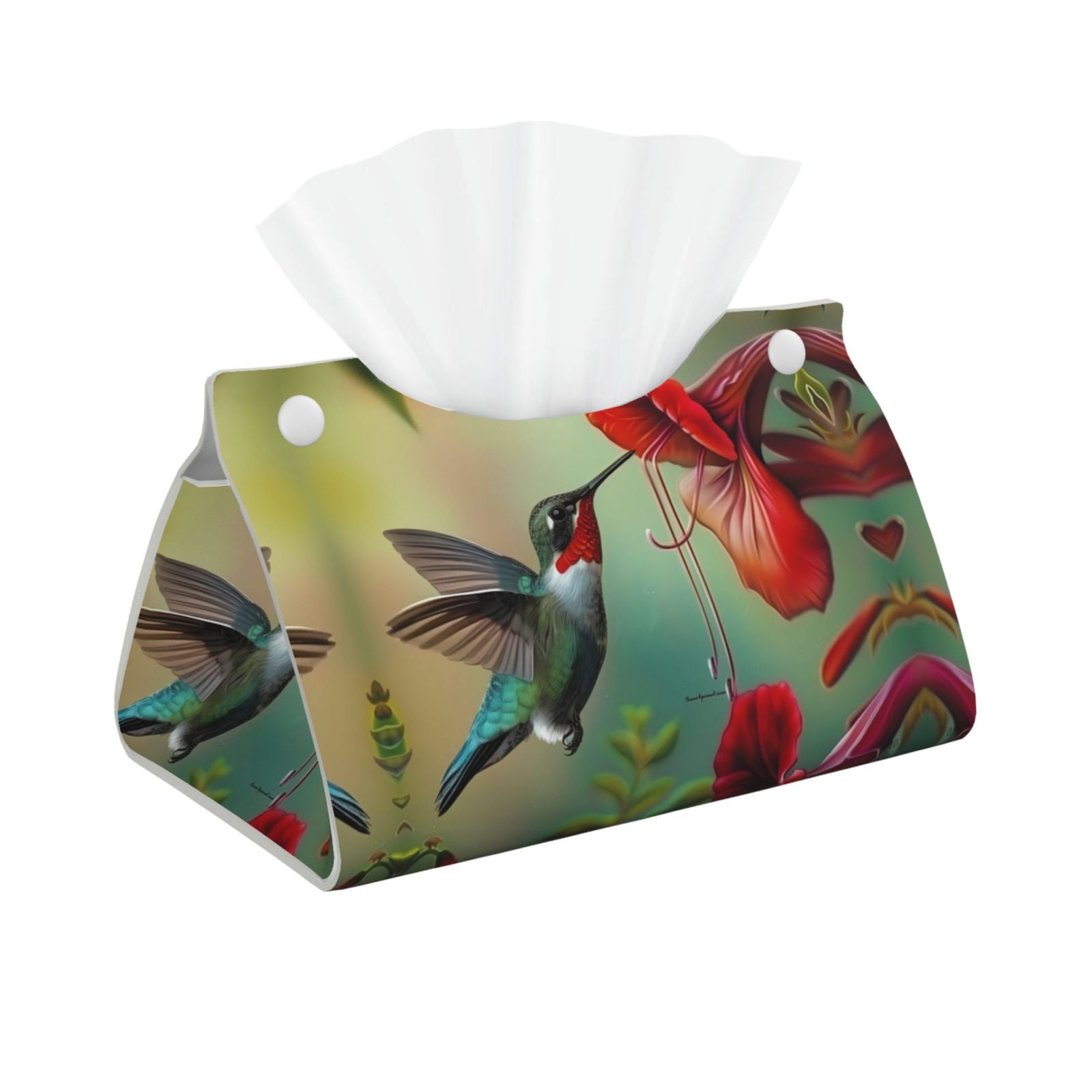 Tissue Box Cover Hummingbird Floral Paradise Tissues Boxes Holder ...