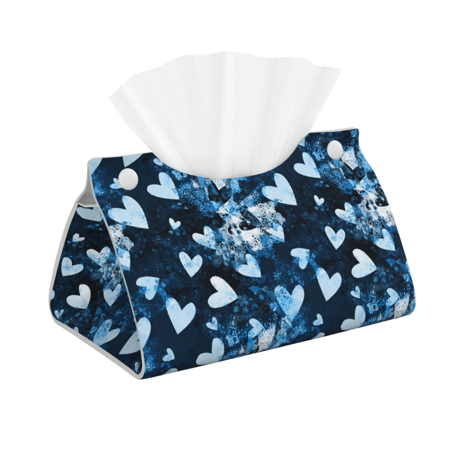 Tissue Box Cover Ice Blue Heart Tissues Boxes Holder Organizer for ...