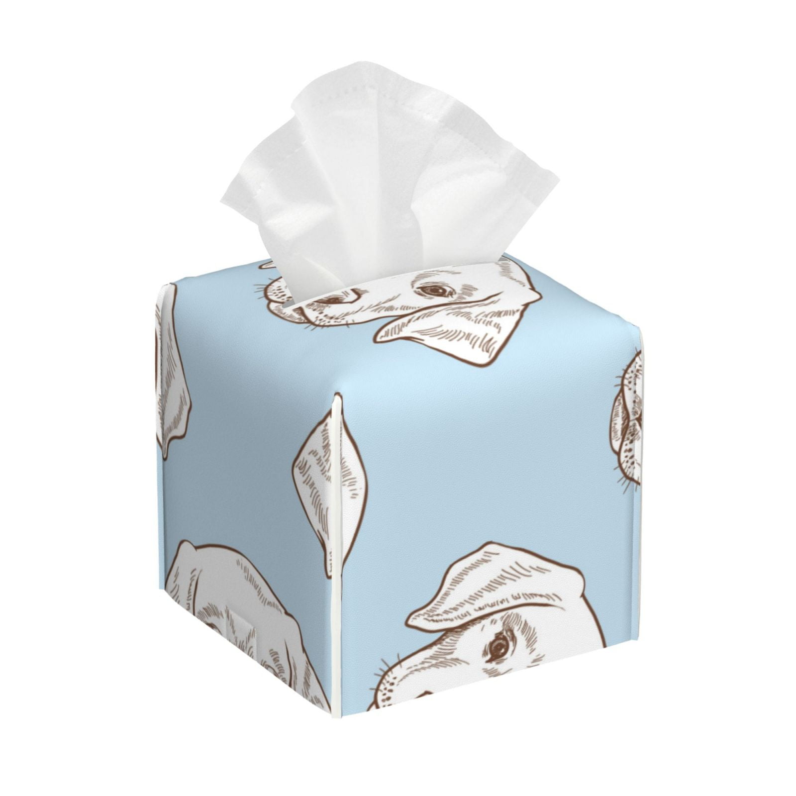 Tissue Box Cover Labrador Retriever Dog Blue Tissues Boxes Holder ...