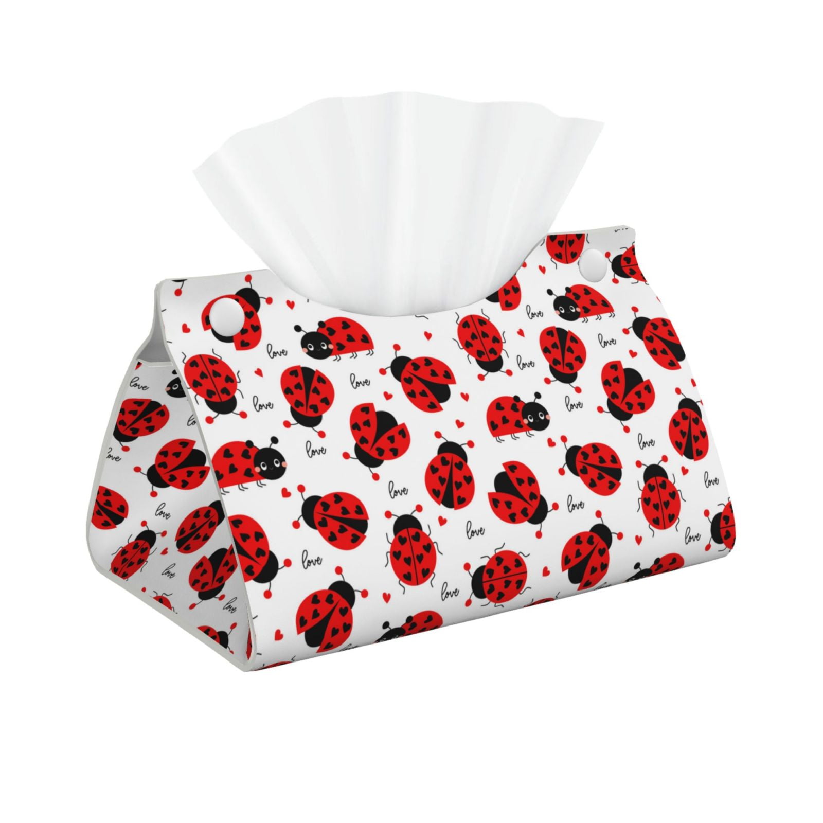 Tissue Box Cover Ladybug And Heart Tissues Boxes Holder Organizer for ...