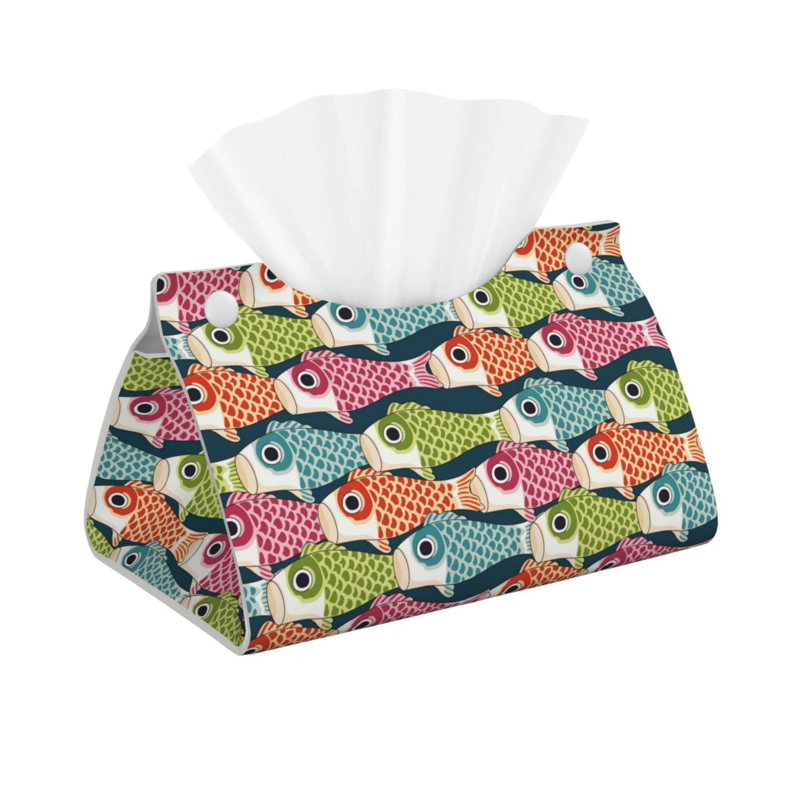 Tissue Box Cover Lantern Koi Fish Tissues Boxes Holder Organizer for ...