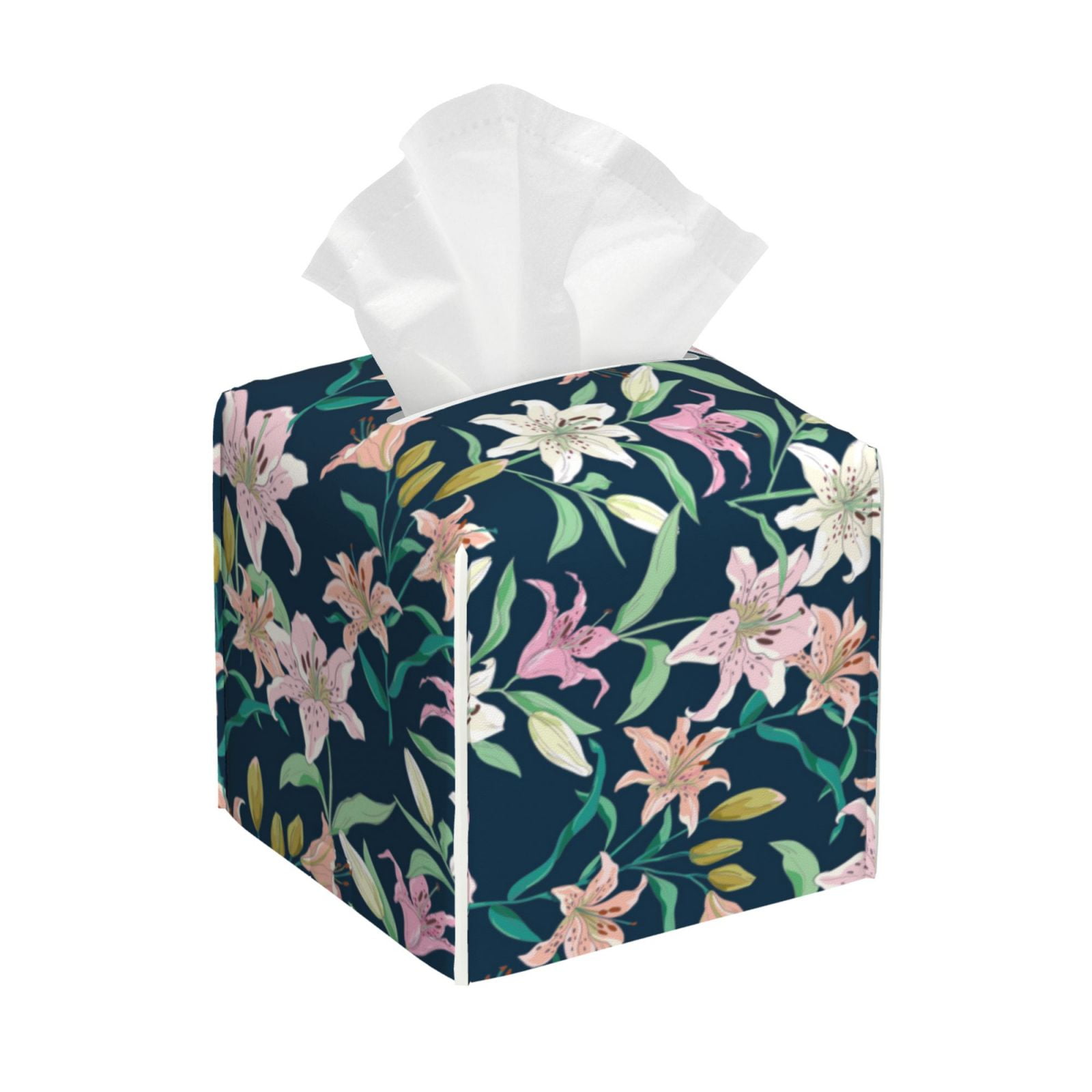 Tissue Box Cover Lilies Flowers Gorgeous Pink Tissues Boxes Holder ...