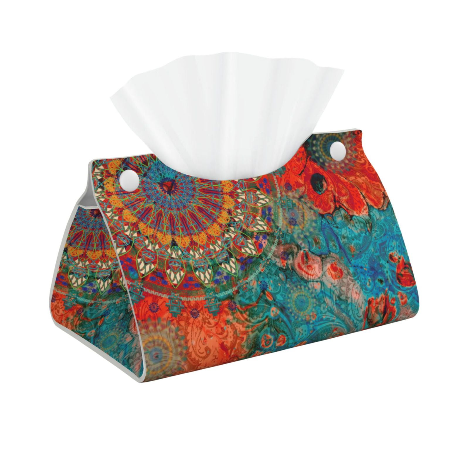 Tissue Box Cover Mandala Colorful Tissues Boxes Holder Organizer for ...