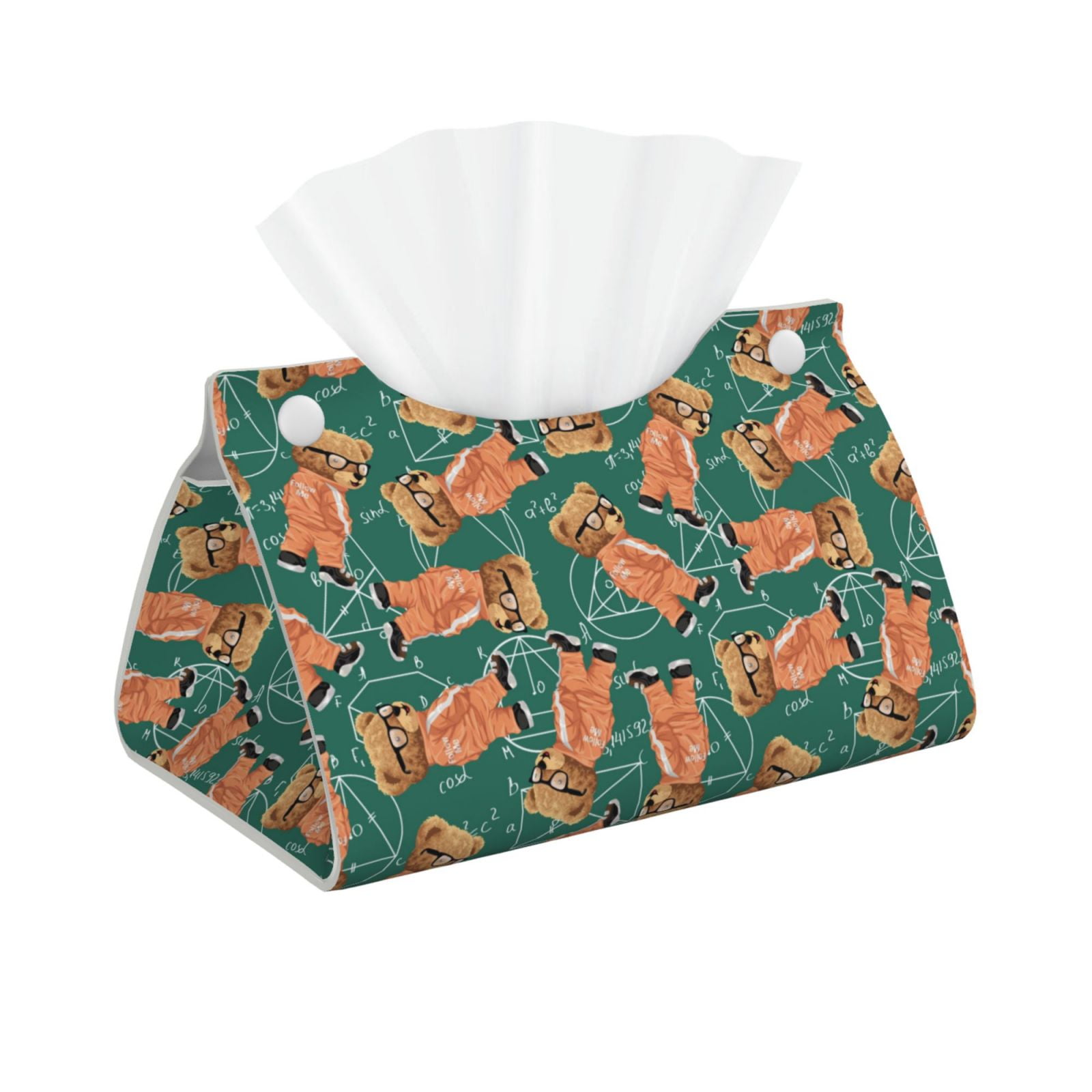 Tissue Box Cover, Math Formula Bear Leather Rectangular Tissue Holder ...