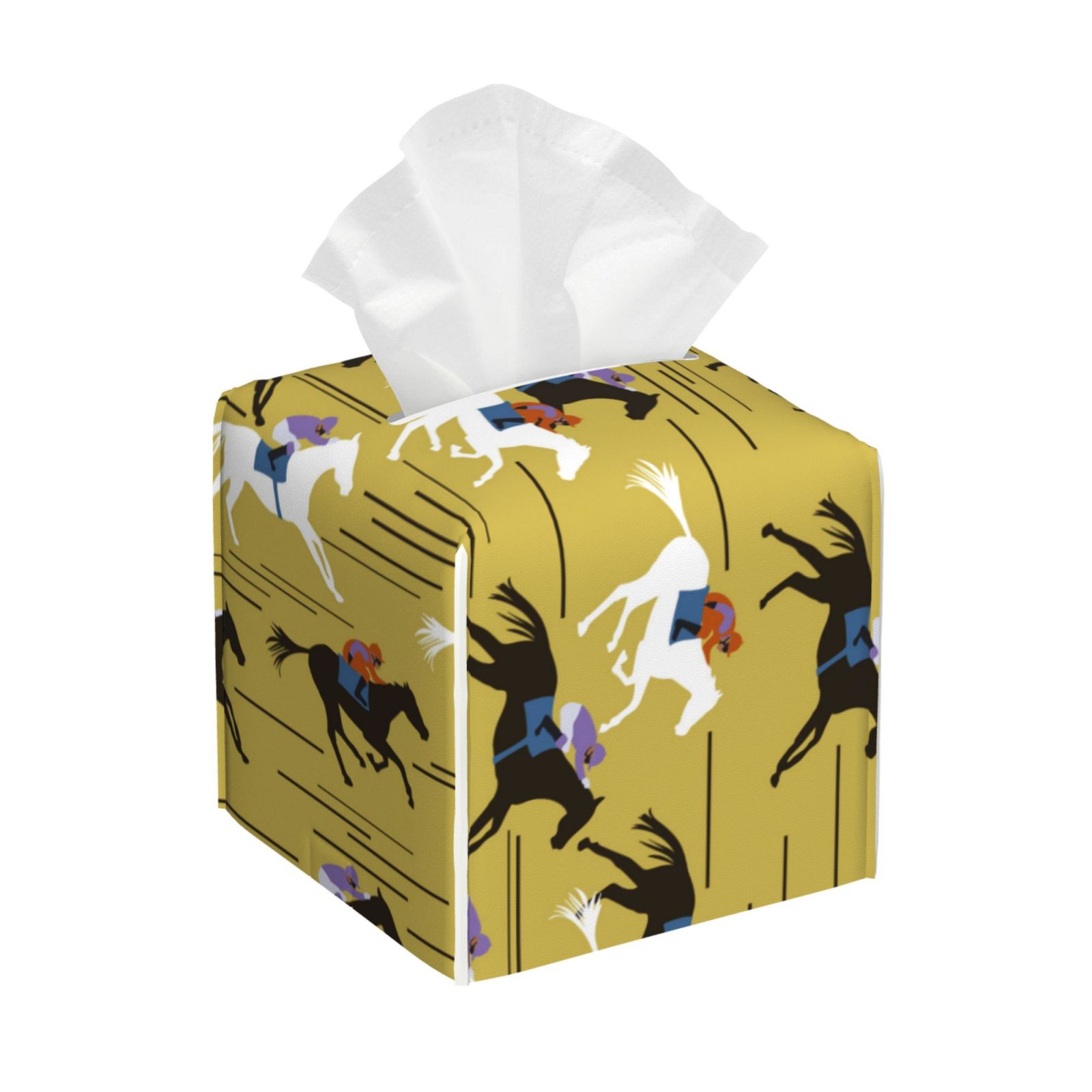 Tissue Box Cover Minimalist Painted Knight Horse Tissues Boxes Holder ...