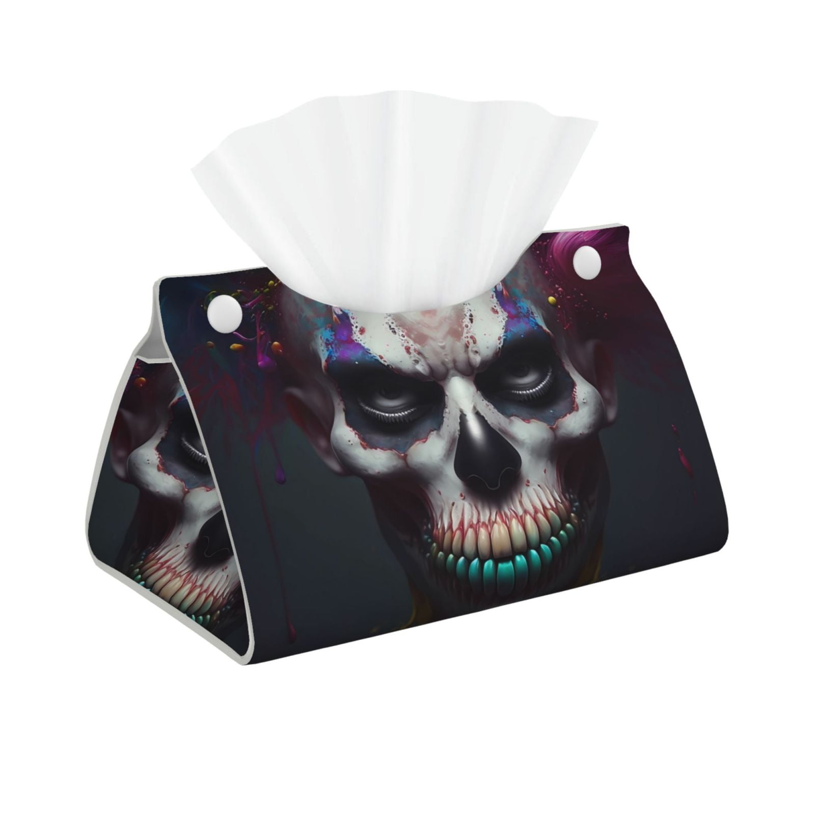 Tissue Box Cover Modern Abstract Colorful Skull C Tissues Boxes Holder ...