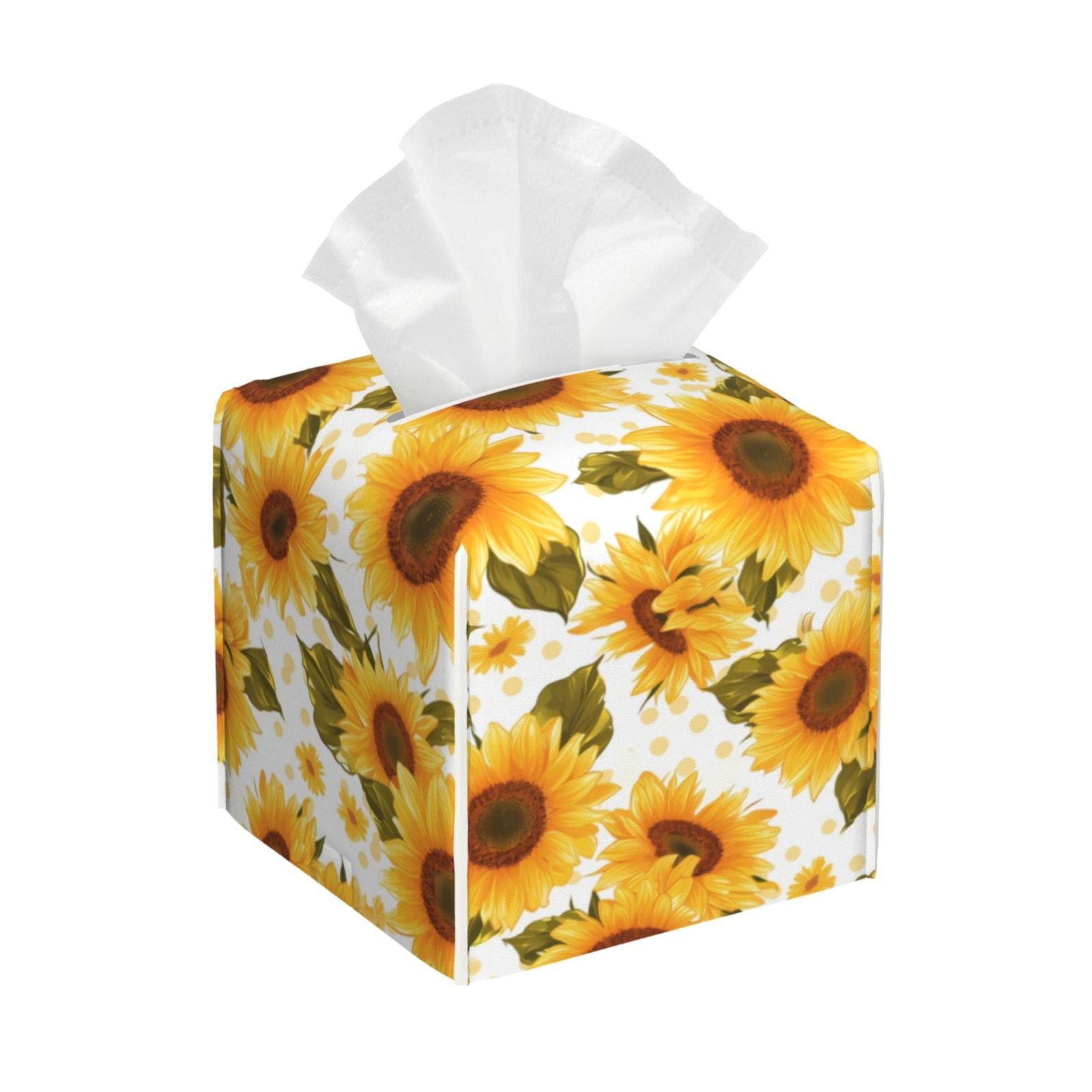 Tissue Box Cover Modern Elegant Sunflower Tissues Boxes Holder ...