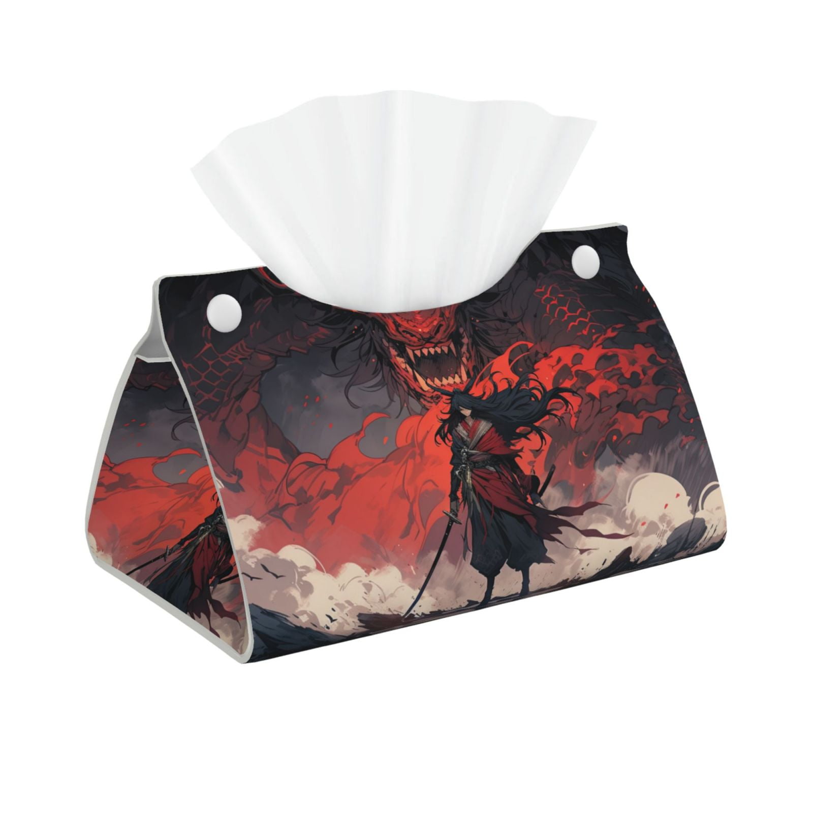 Tissue Box Cover, Modern Long Tissue Box Holder, Foldable Leather ...