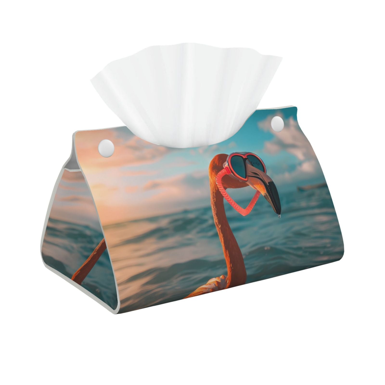 Tissue Box Cover, Modern Long Tissue Box Holder, Foldable Leather ...