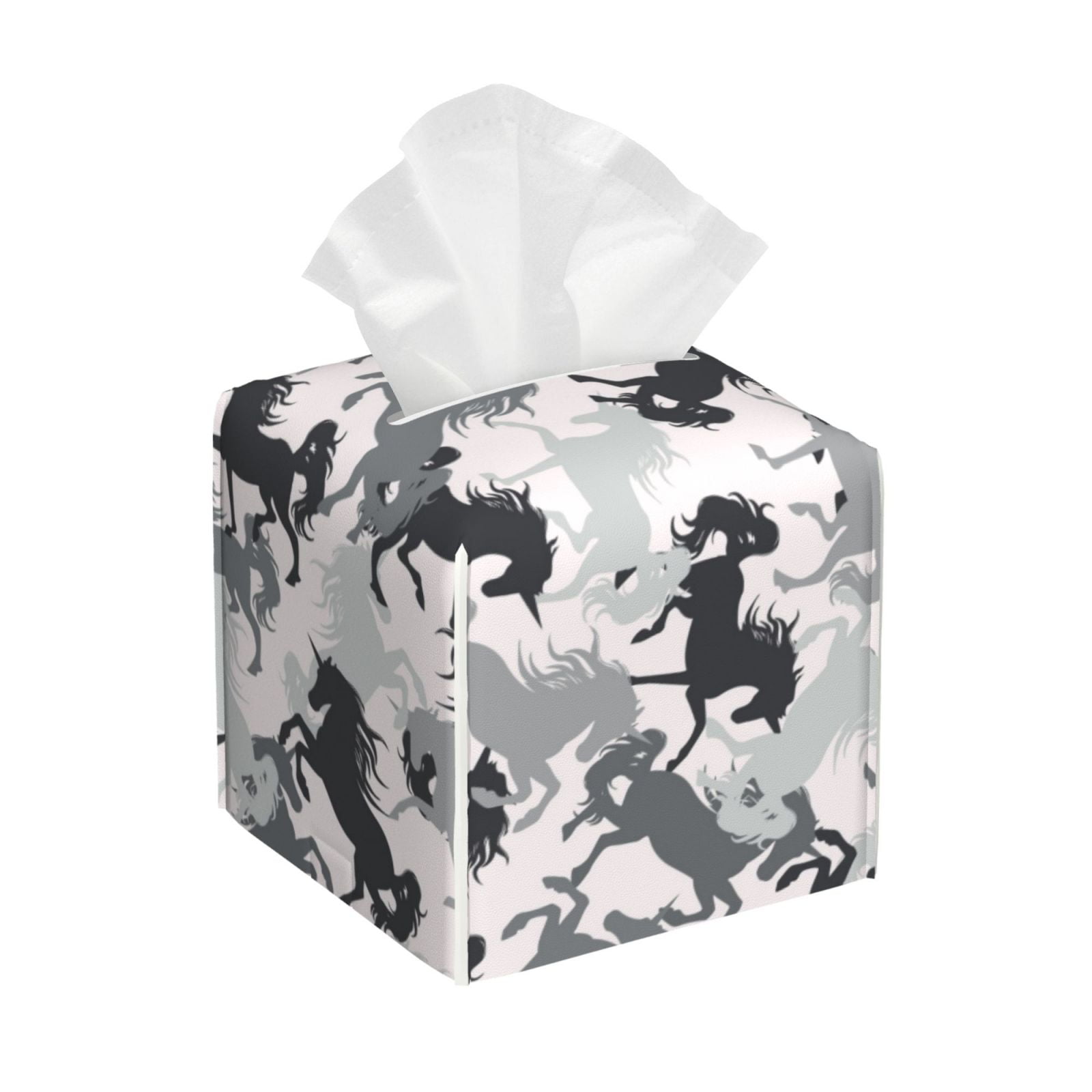 Tissue Box Cover, Modern Minimalist Cool Horse Leather Tissue Box ...