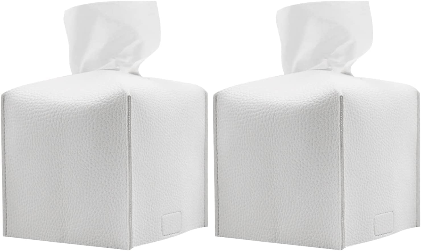 Tissue Box Cover, Modern PU Leather Square Tissue Box Holder for ...