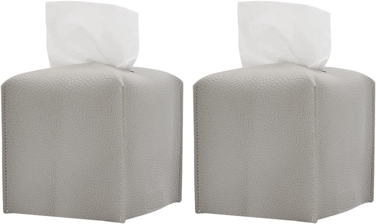 Modern PU Leather Square Tissue Box Cover, Ideal for Bathrooms/Office ...