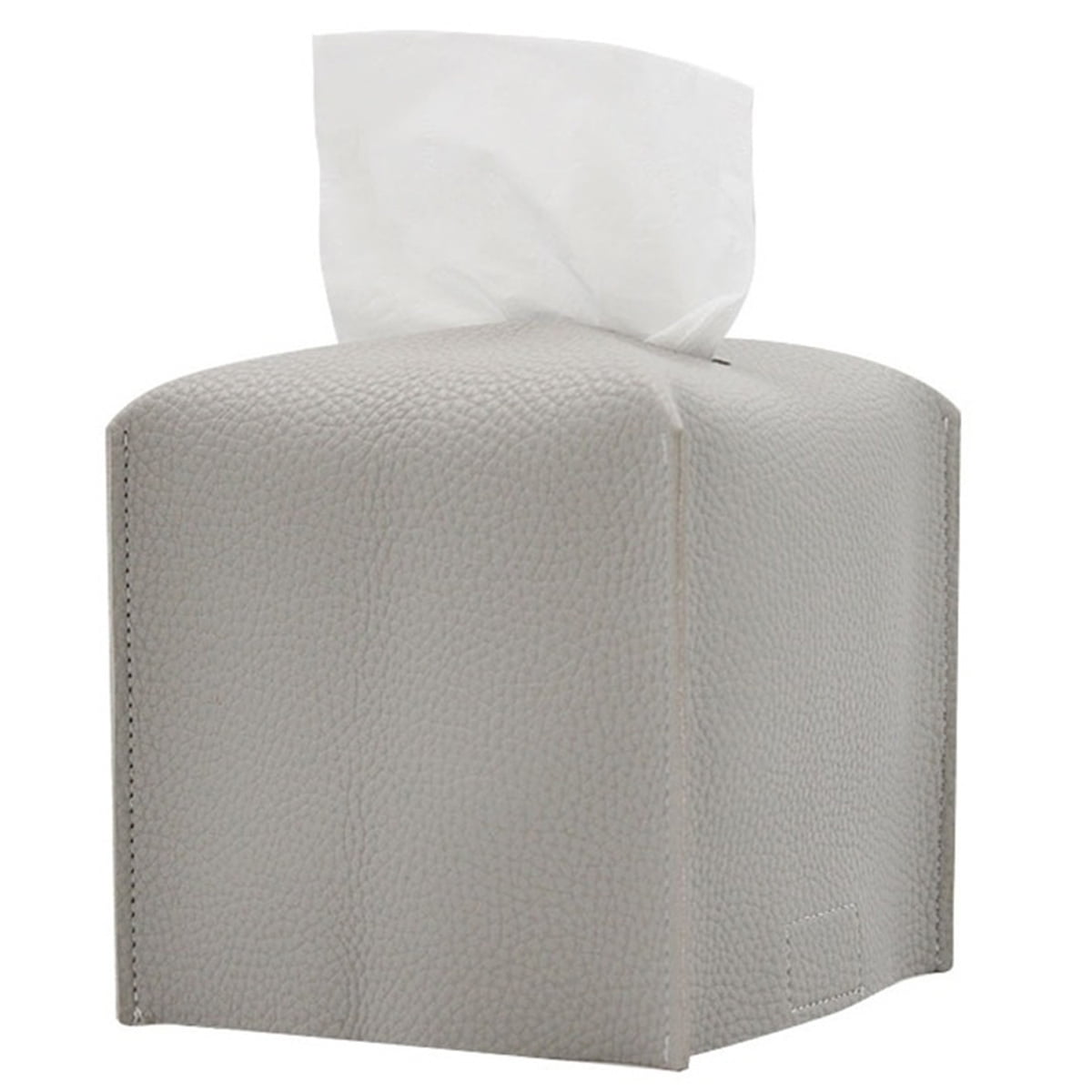 Tissue Box Cover, Modern Square Cube Covers PU Leather Tissue Storage ...