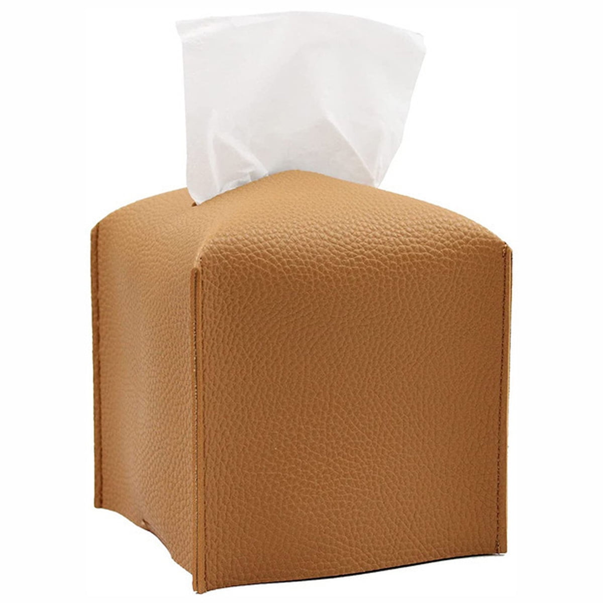 Tissue Box Cover, Modern Square Cube Covers PU Leather Tissue Storage ...