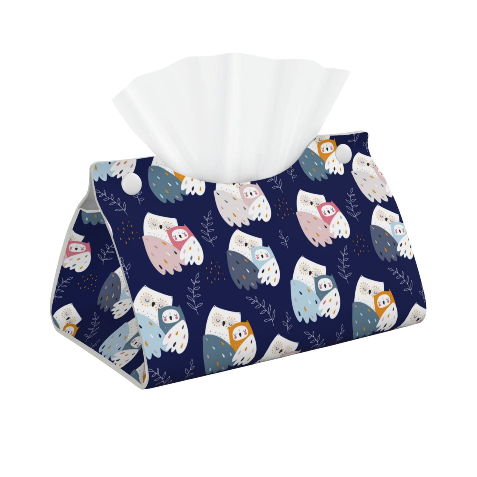 Tissue Box Cover Mom And Baby Owls Tissues Boxes Holder Organizer for ...