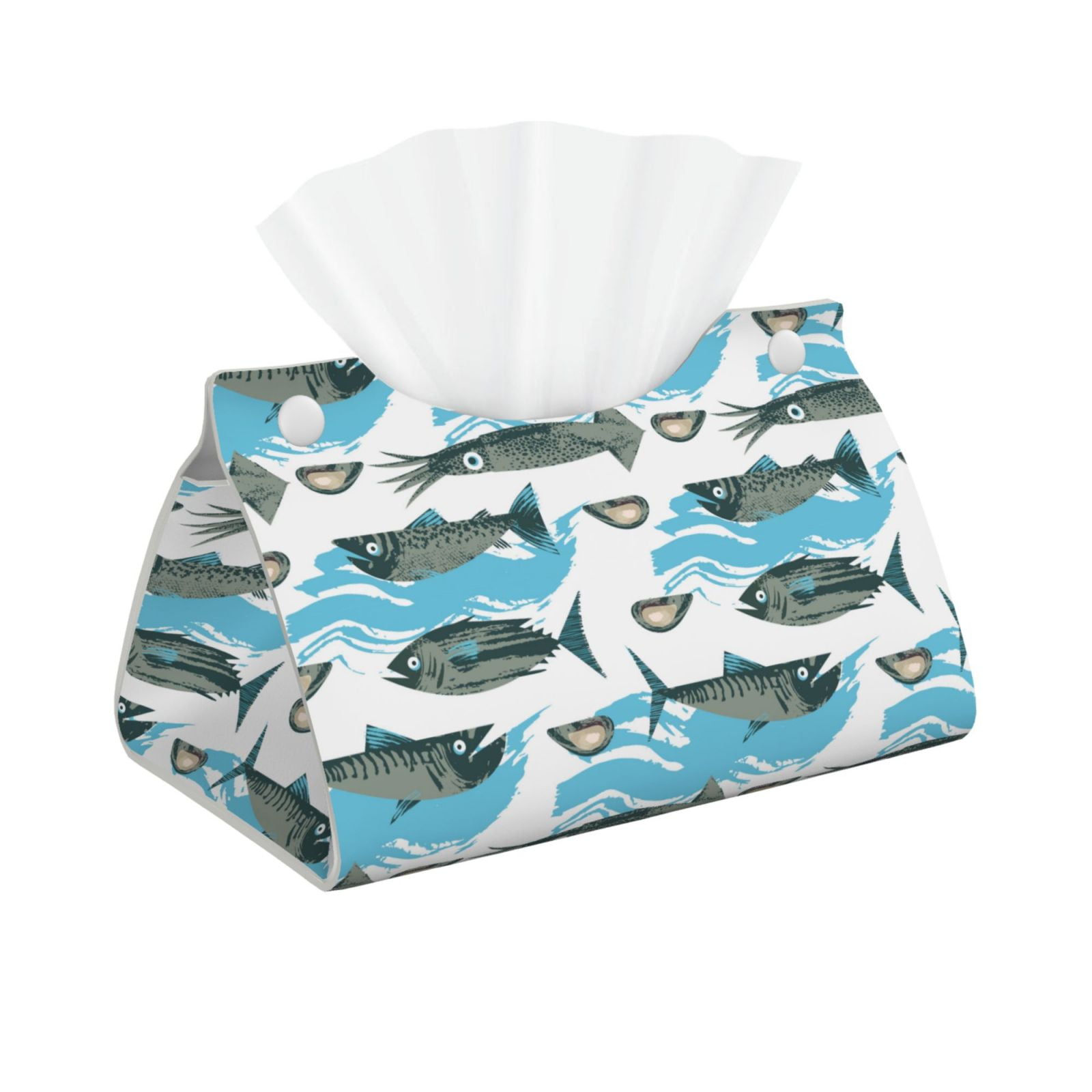 Tissue Box Cover, Octopus Fish Leather Rectangular Tissue Holder ...