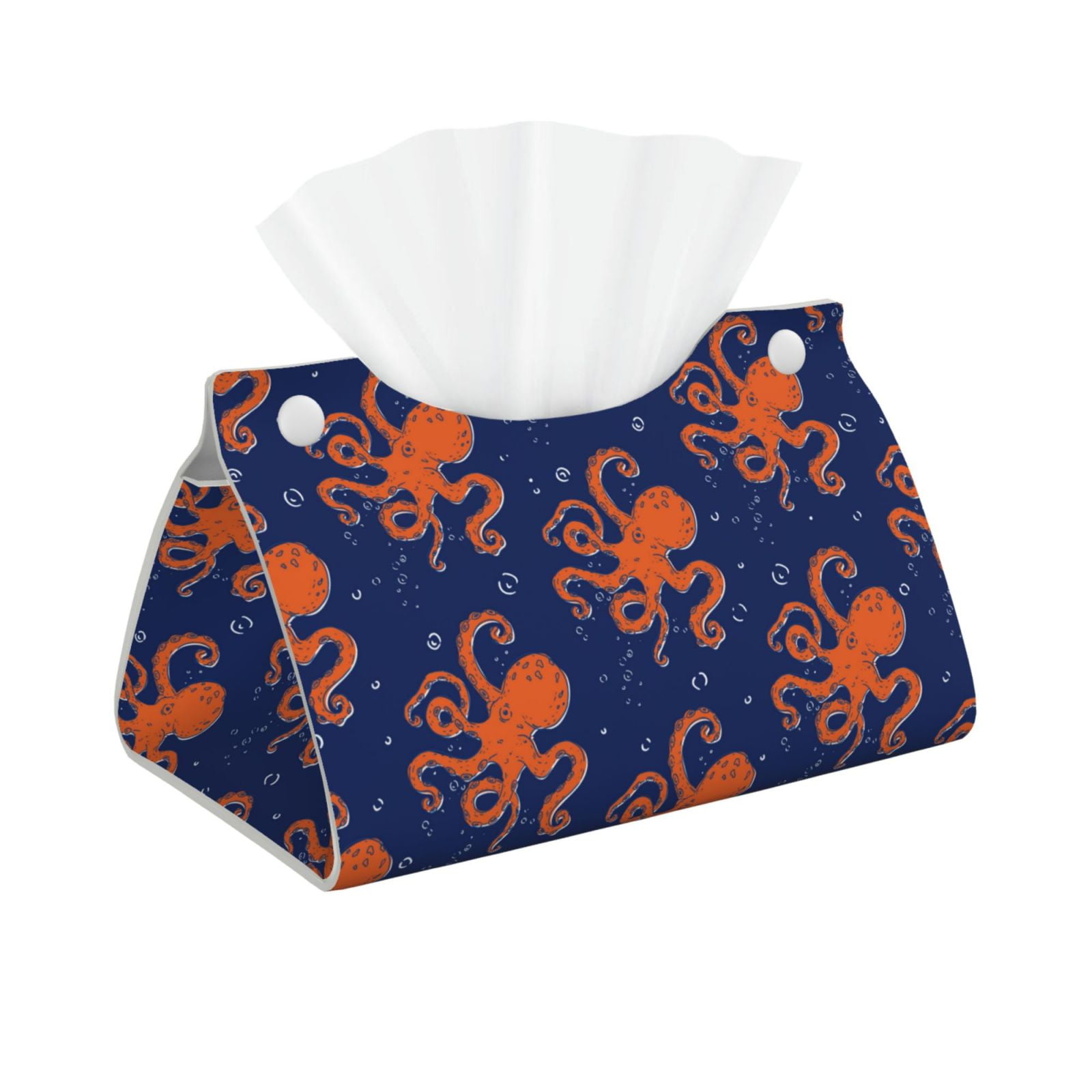 Tissue Box Cover, Octopus Leather Rectangular Tissue Holder, Waterproof ...