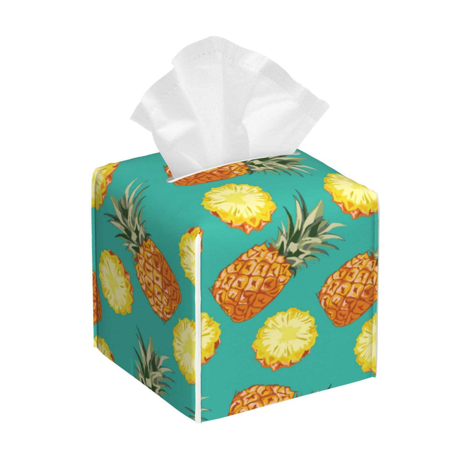 Tissue Box Cover Orange Pineapple Tissues Boxes Holder Organizer ...