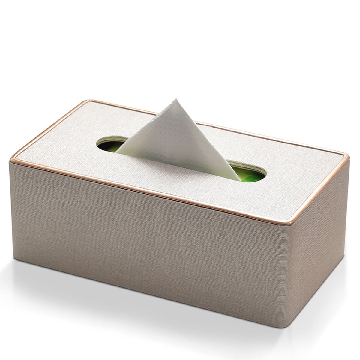 Tissue Box Cover, PU Leather Tissue Box Holder Rectangular Kleenex Box ...