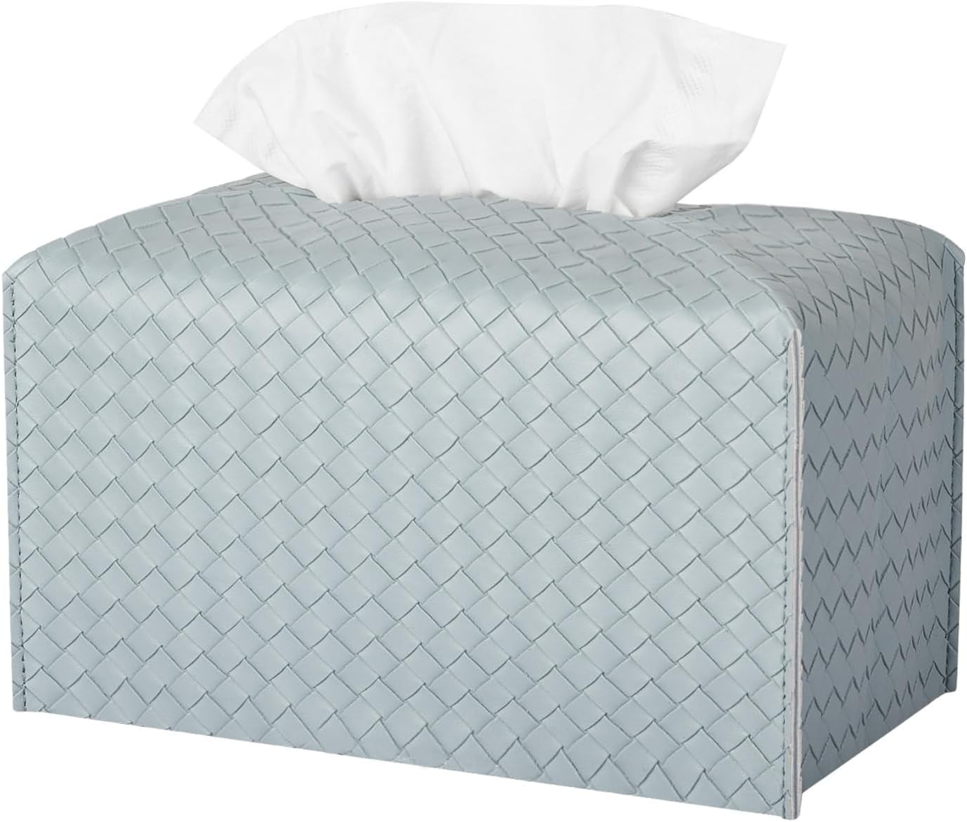 Tissue Box Cover PU Leather Tissue Holder Square Facial Tissue Case ...