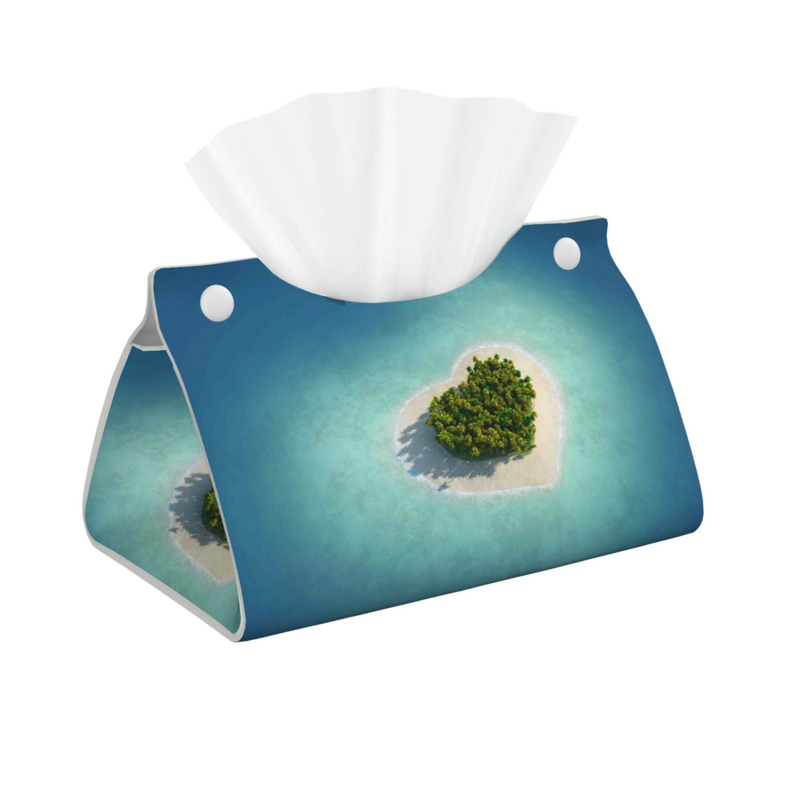 Tissue Box Cover Paradise Island In The Form Of Heart Tissues Boxes ...