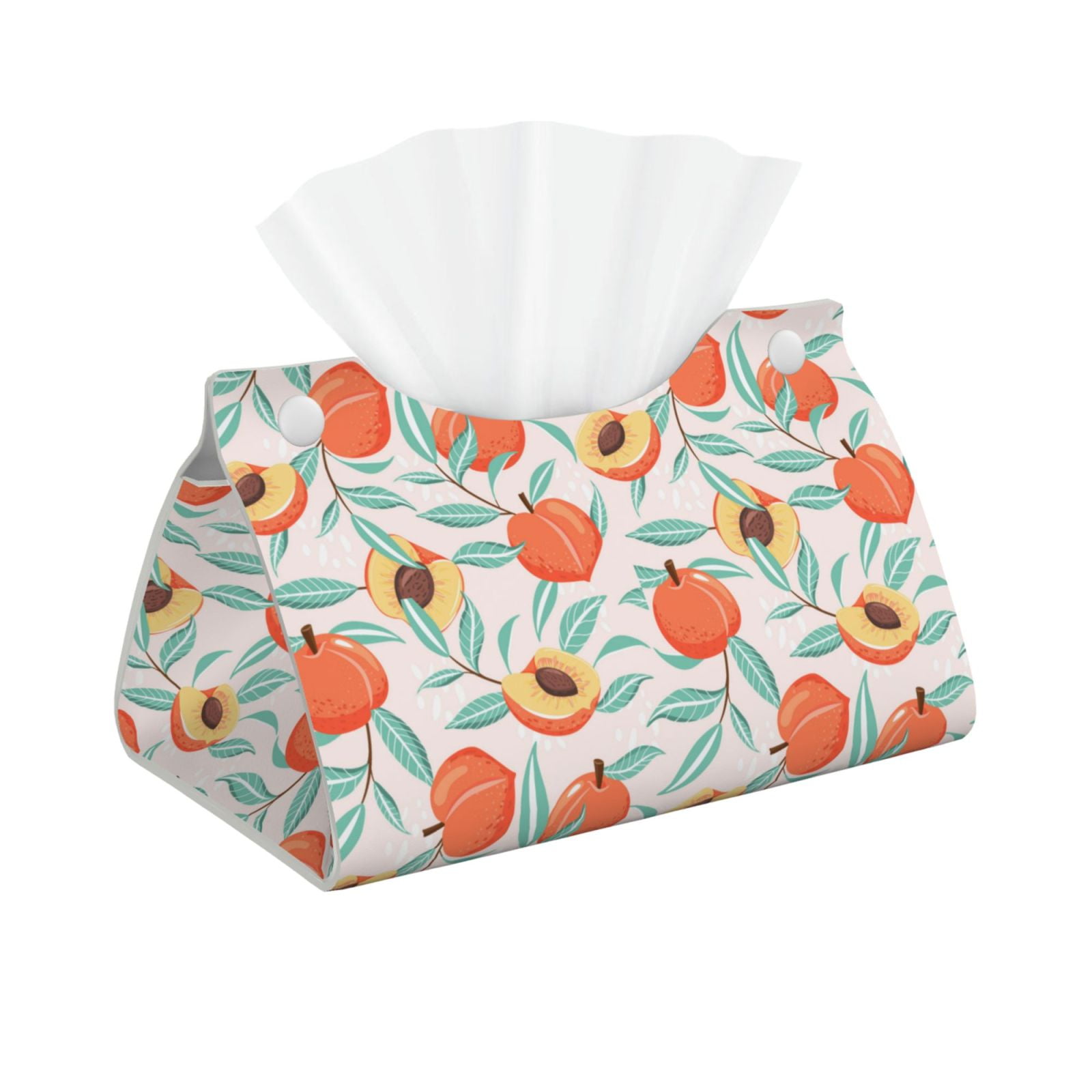 Tissue Box Cover Peach Tissues Boxes Holder Organizer for Bathroom ...