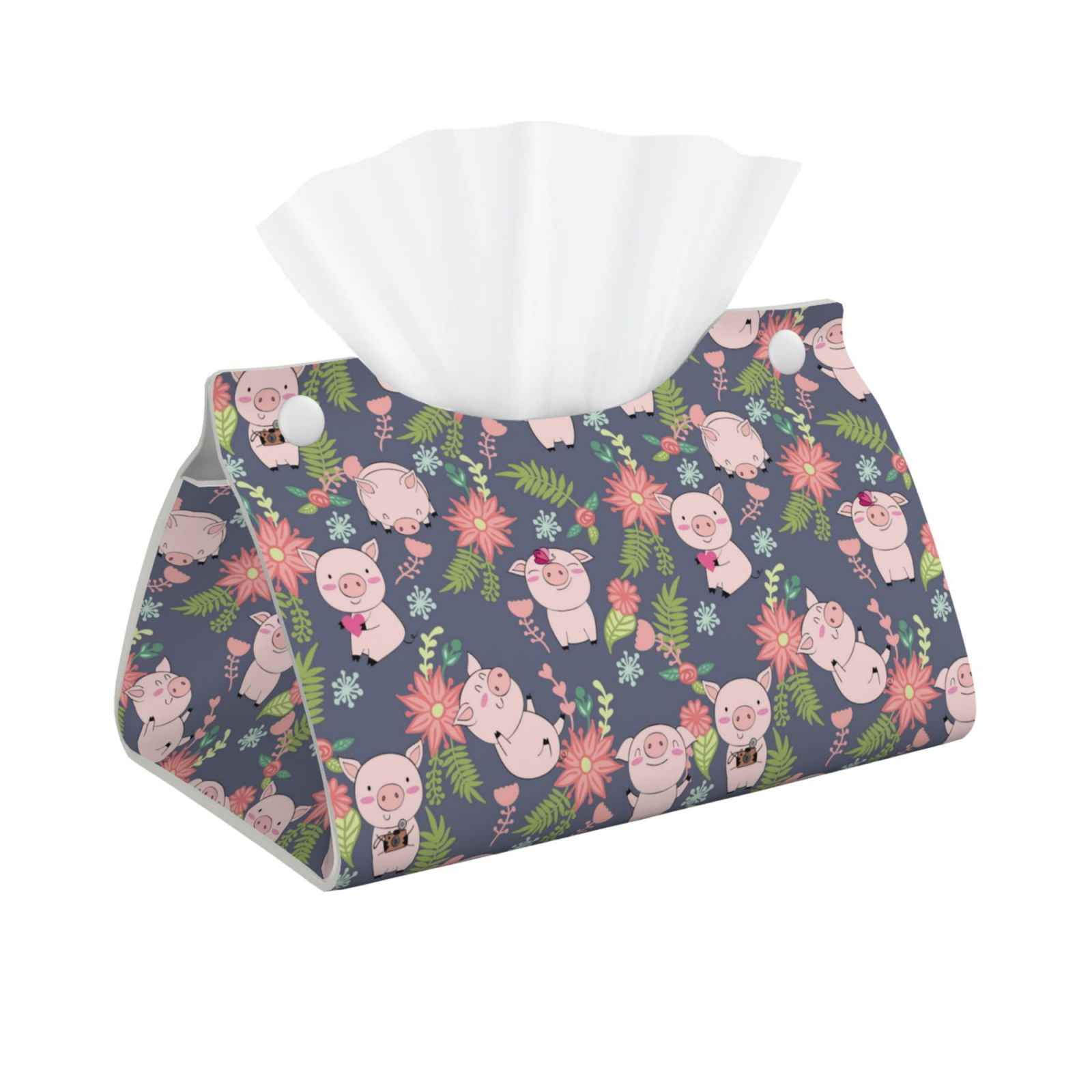 Tissue Box Cover, Pigs 1 Rectangular Leather Tissue Holder - Tissue ...