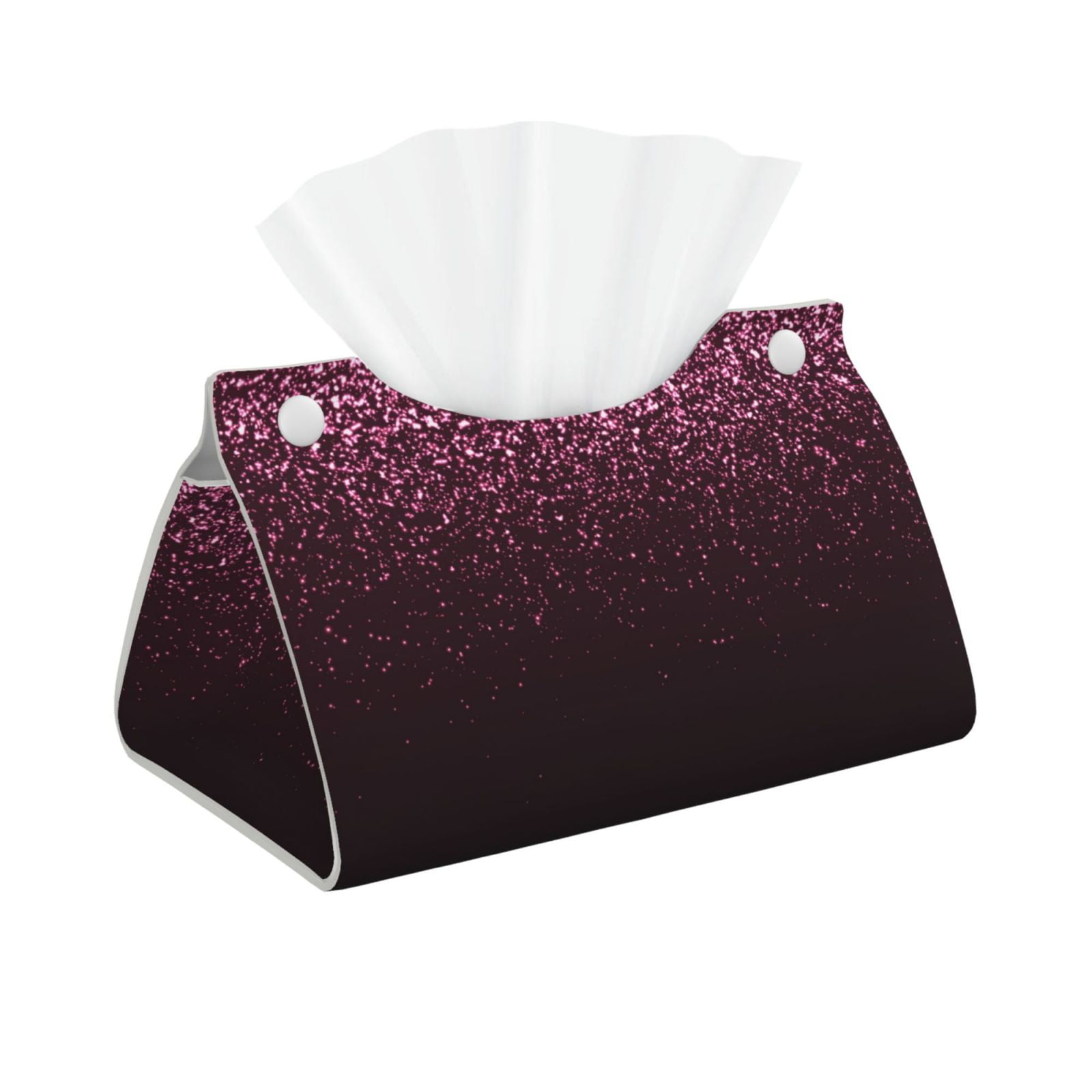 Tissue Box Cover, Pink Glitter Sparkles A Rectangular Leather Tissue ...