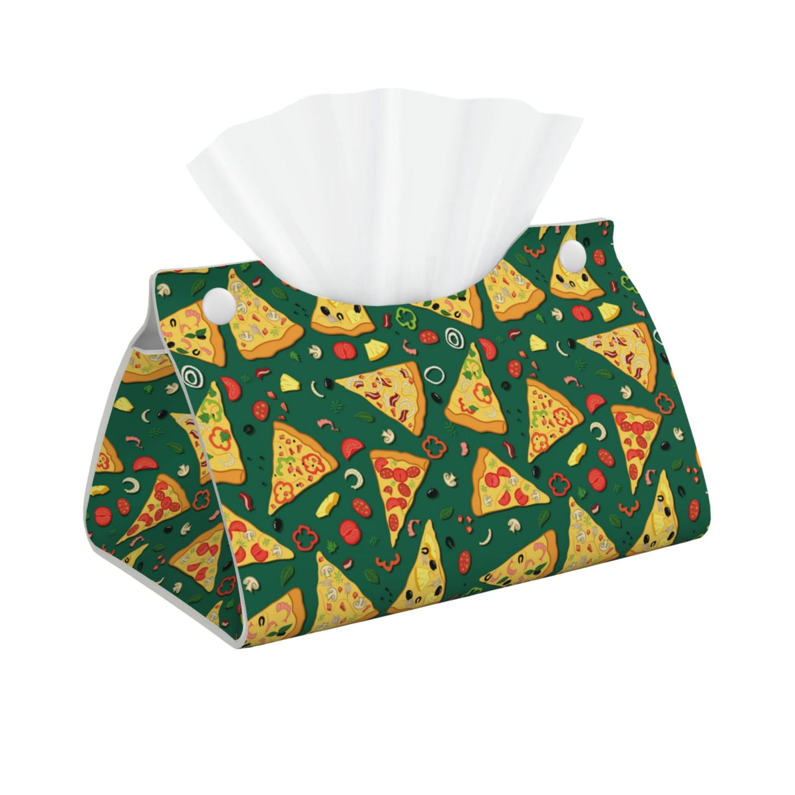 Tissue Box Cover Pizza Tissues Boxes Holder Organizer for Bathroom ...