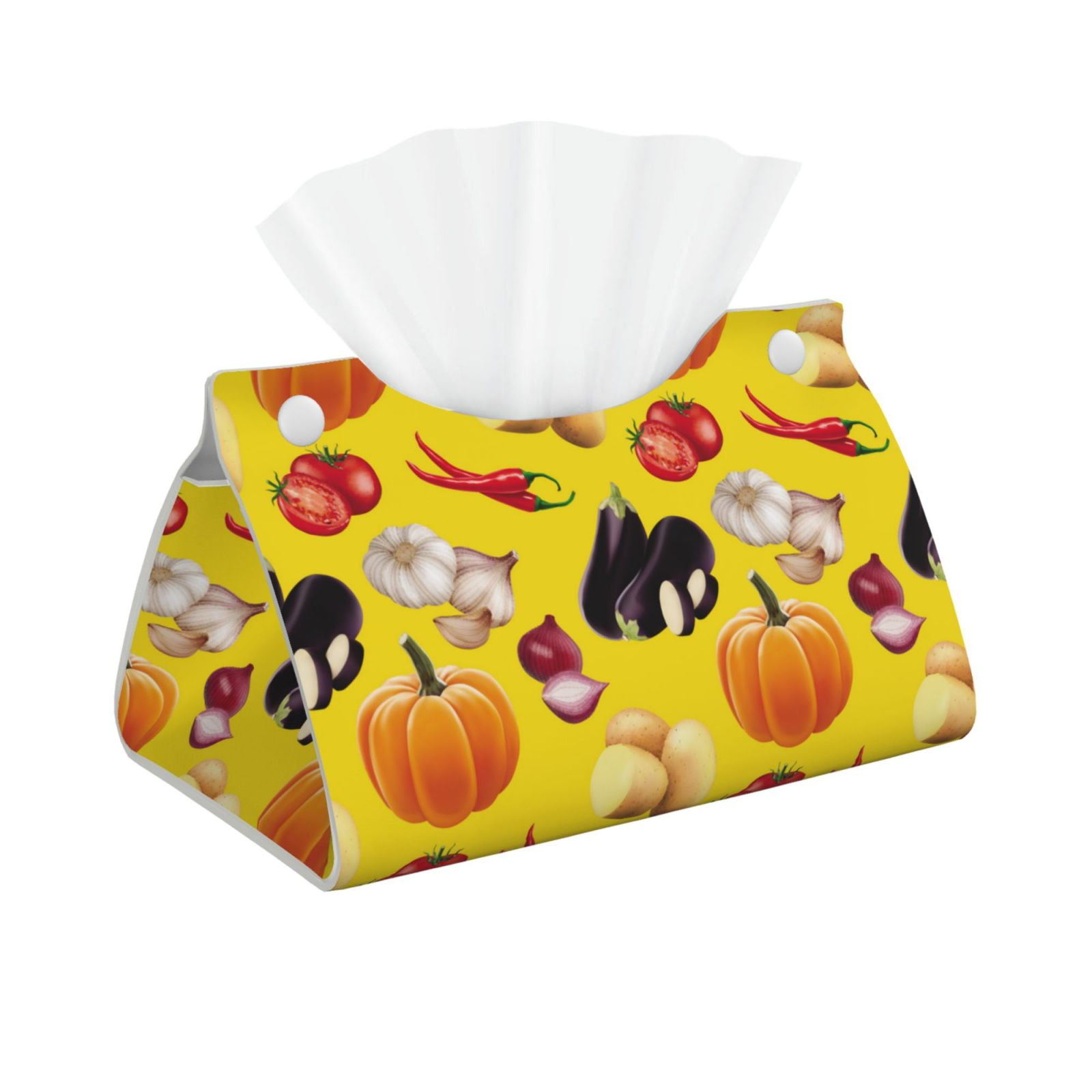 Tissue Box Cover, Potato Vegetable Leather Rectangular Tissue Holder ...