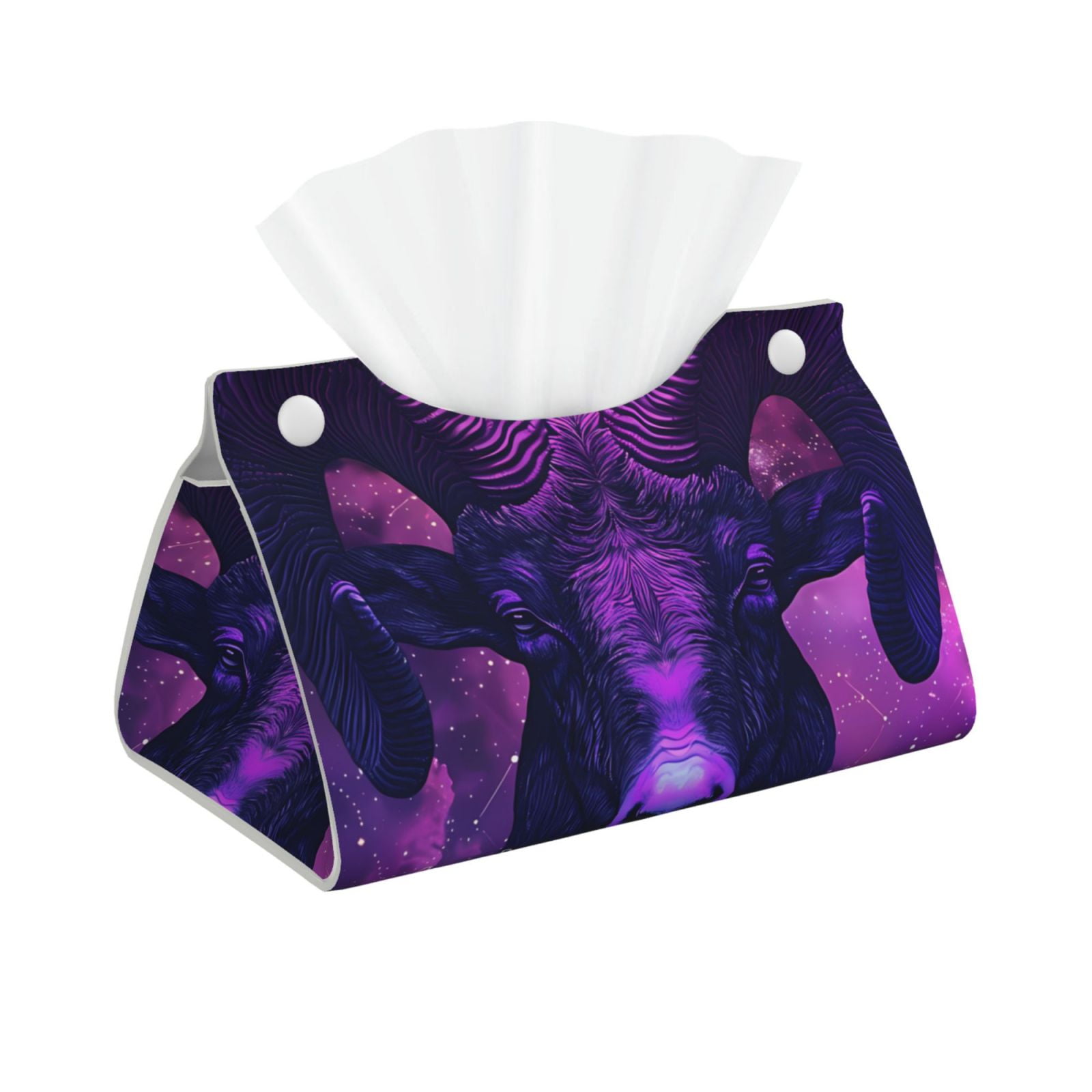 Tissue Box Cover Purple Starry Sky Antelope Tissues Boxes Holder ...