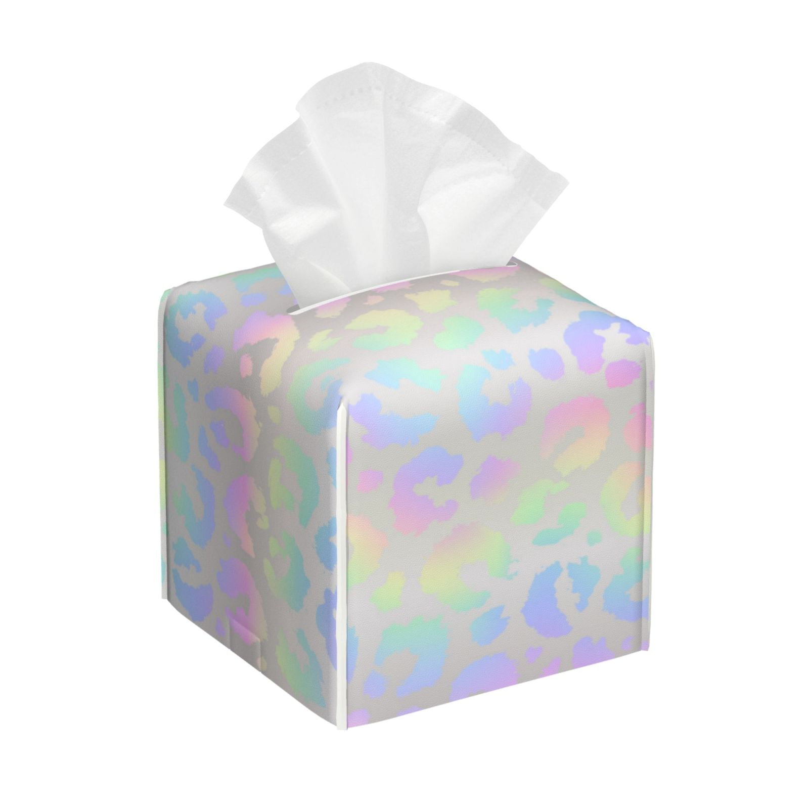 Tissue Box Cover Rainbow leopard colorful Tissues Boxes Holder ...