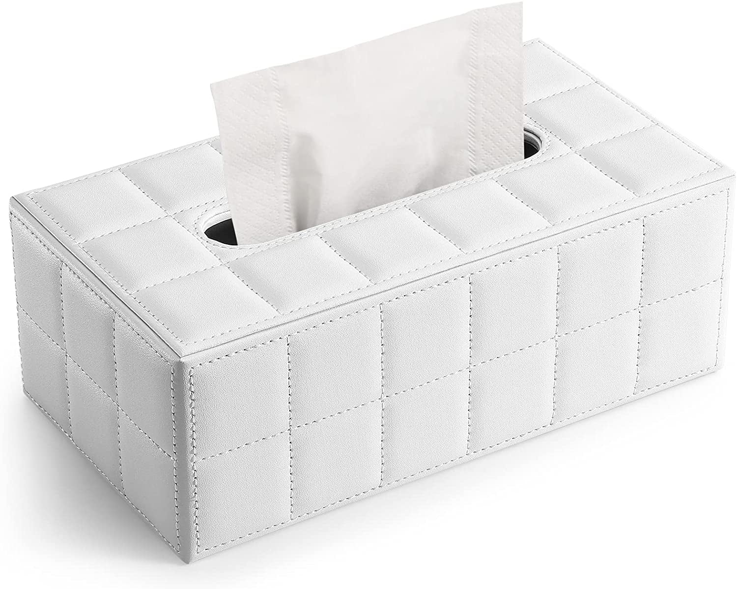 Tissue Box Cover Rectangle Decorative PU Leather Tissue Box Holder ...