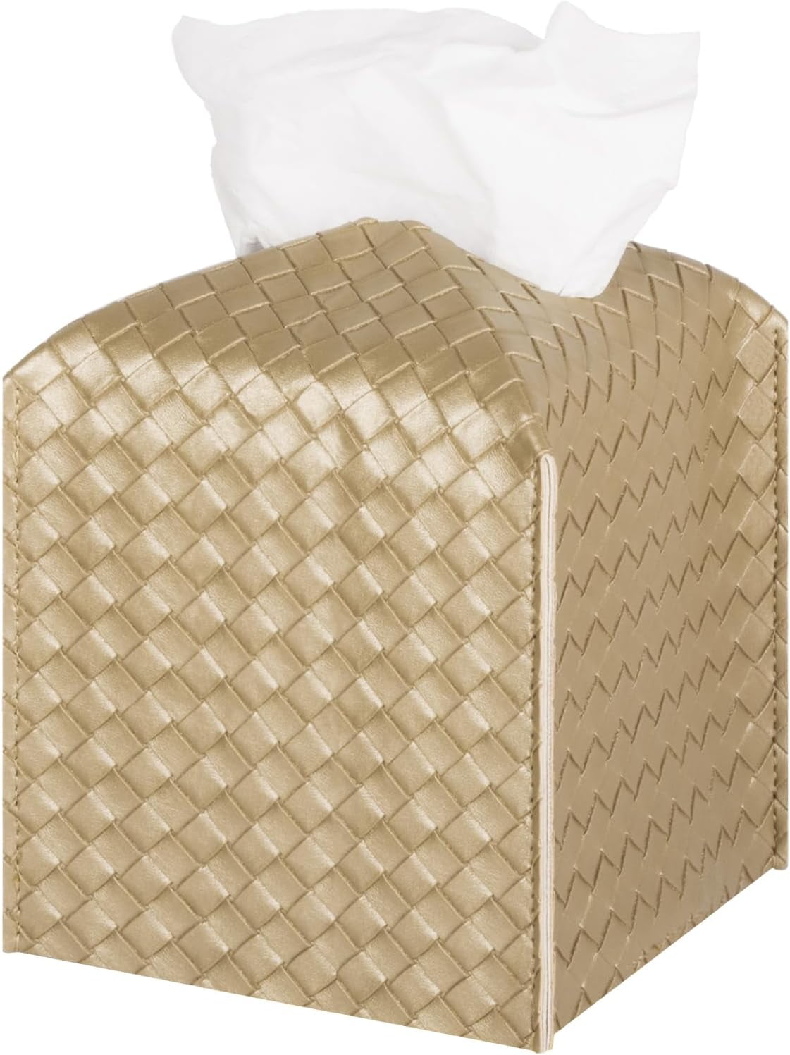 Tissue Box Cover Rectangle PU Leather Tissue Holder Facial Tissue Case ...