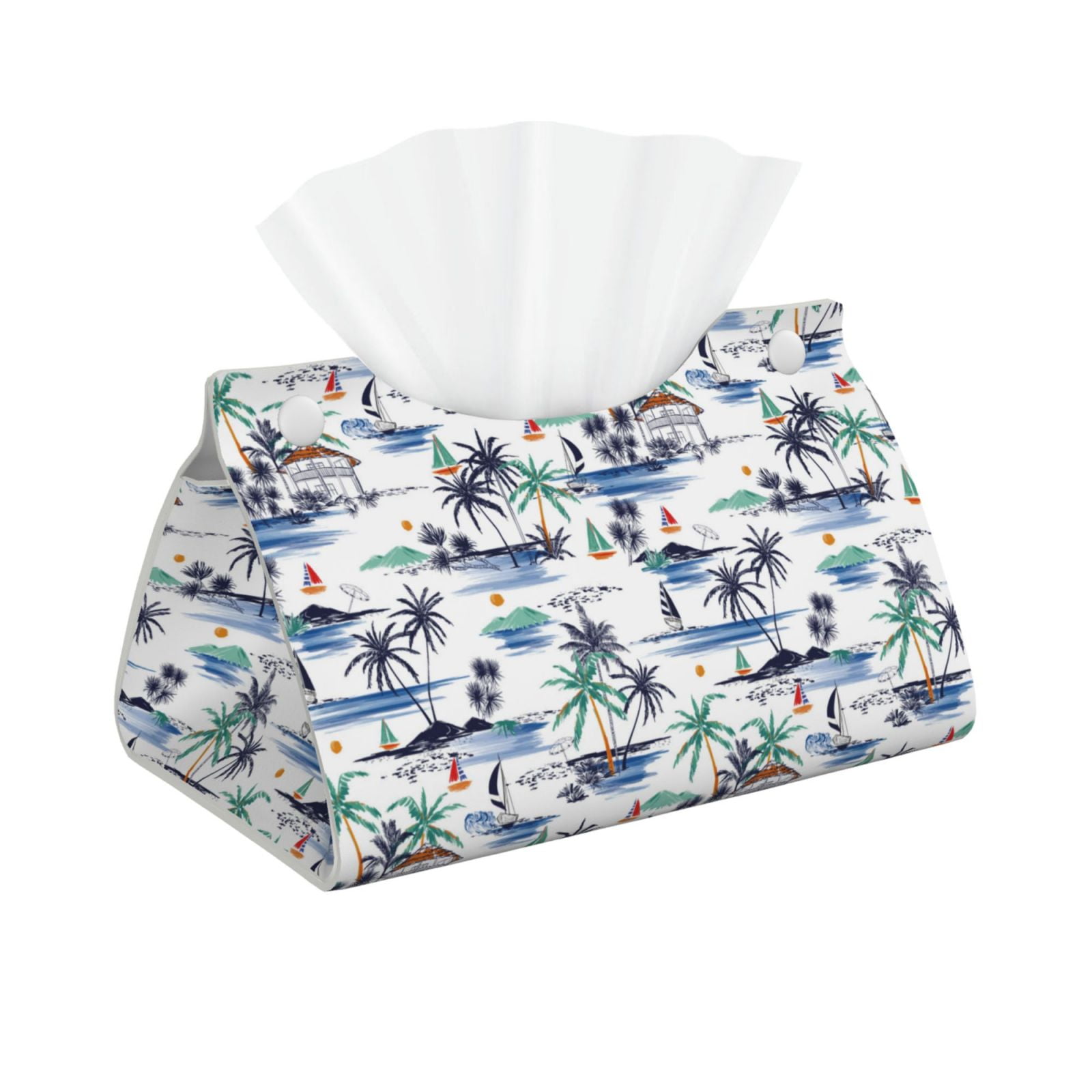 Tissue Box Cover Rectangle - palm tree island box Covers Rectangle ...
